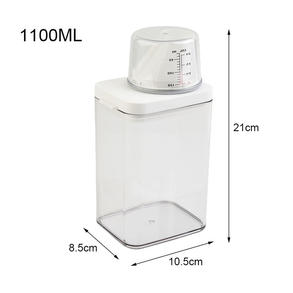 LITTLE HOME Plastic Laundry Detergent Storage Container with Lid ...
