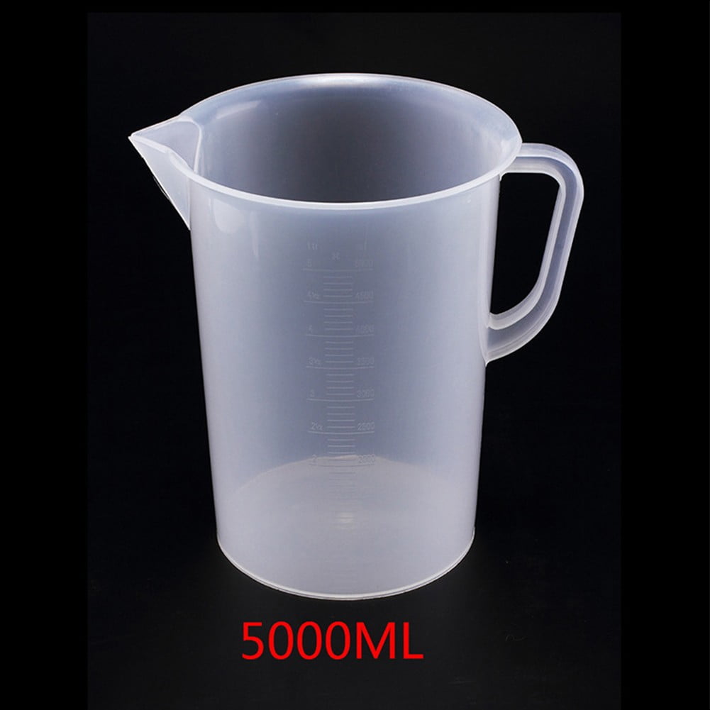 LITTLE HOME Plastic Measuring Jug Set 250ml-5L Transparent Beakers Heat ...