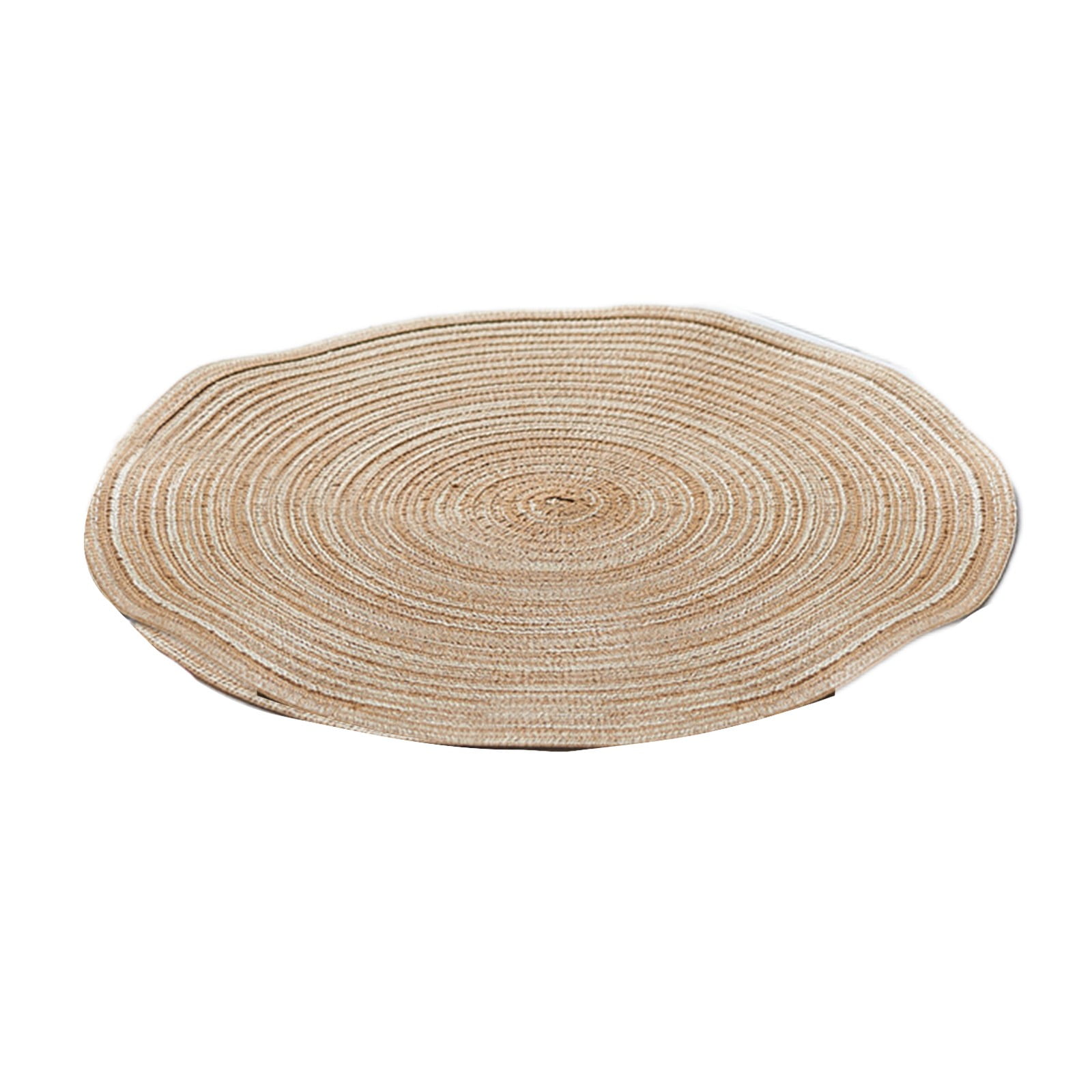 LITTLE HOME Round Braided Placemats Set of 6, 30cm Cotton Yarn Table ...