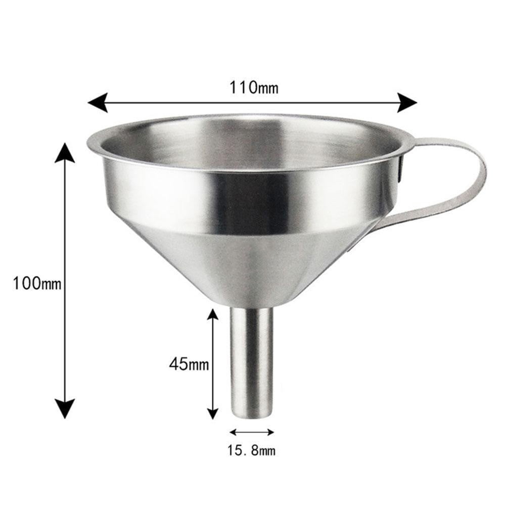 LITTLE HOME Stainless Steel Kitchen Funnel Large Cooking Oil Transfer ...
