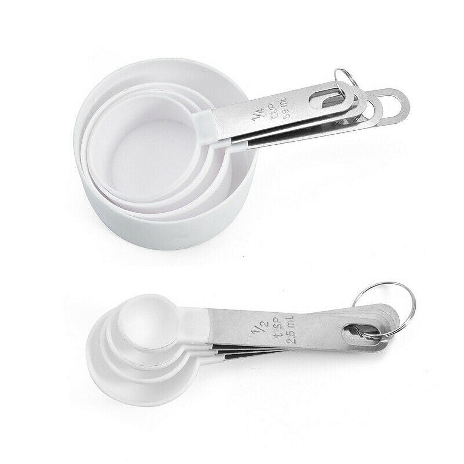 LITTLE HOME Stainless Steel Measuring Cups and Spoons Set, 8-Piece ...