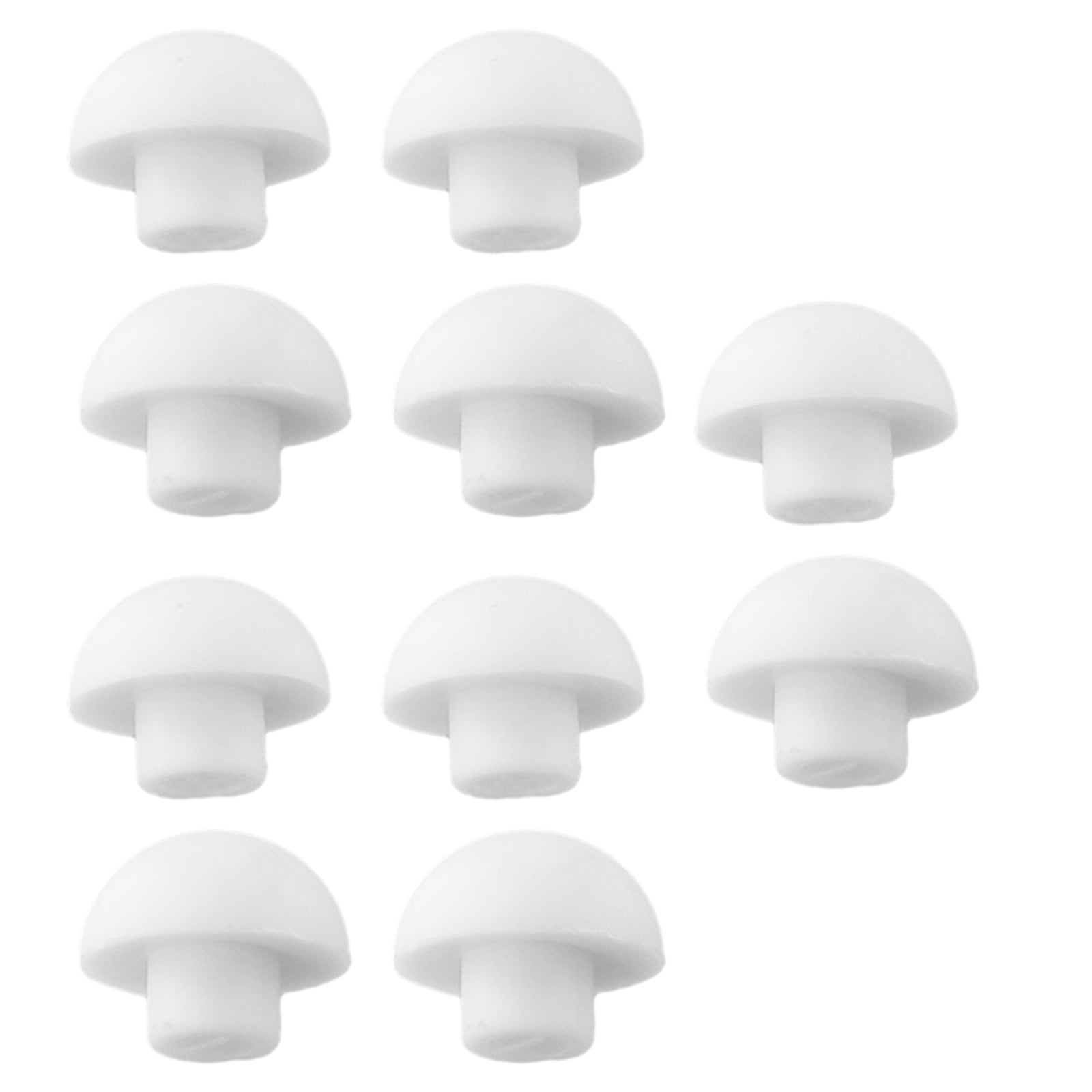 LITTLE HOME Toilet Seat Bumpers 10 Pack White ABS+TPE Cushions Buffers for Lid Cover Replacement ...