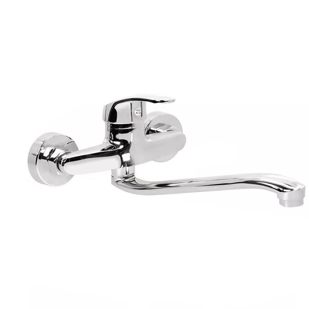 LITTLE HOME Wall Mounted Kitchen Sink Faucet 360° Swivel Nozzle Hot ...