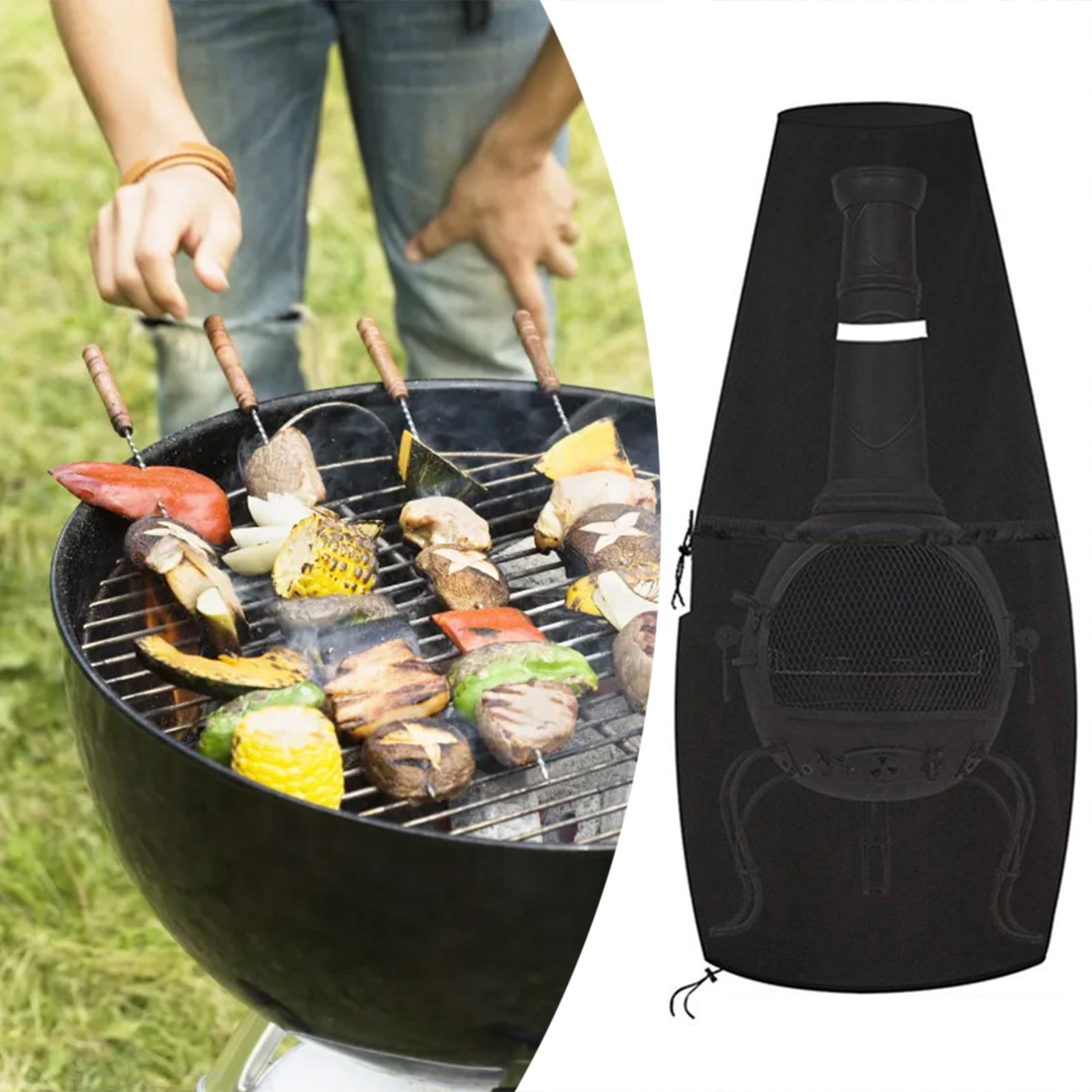 LITTLE HOME Waterproof Chiminea Cover for 25\" DIA Wood Burning ...