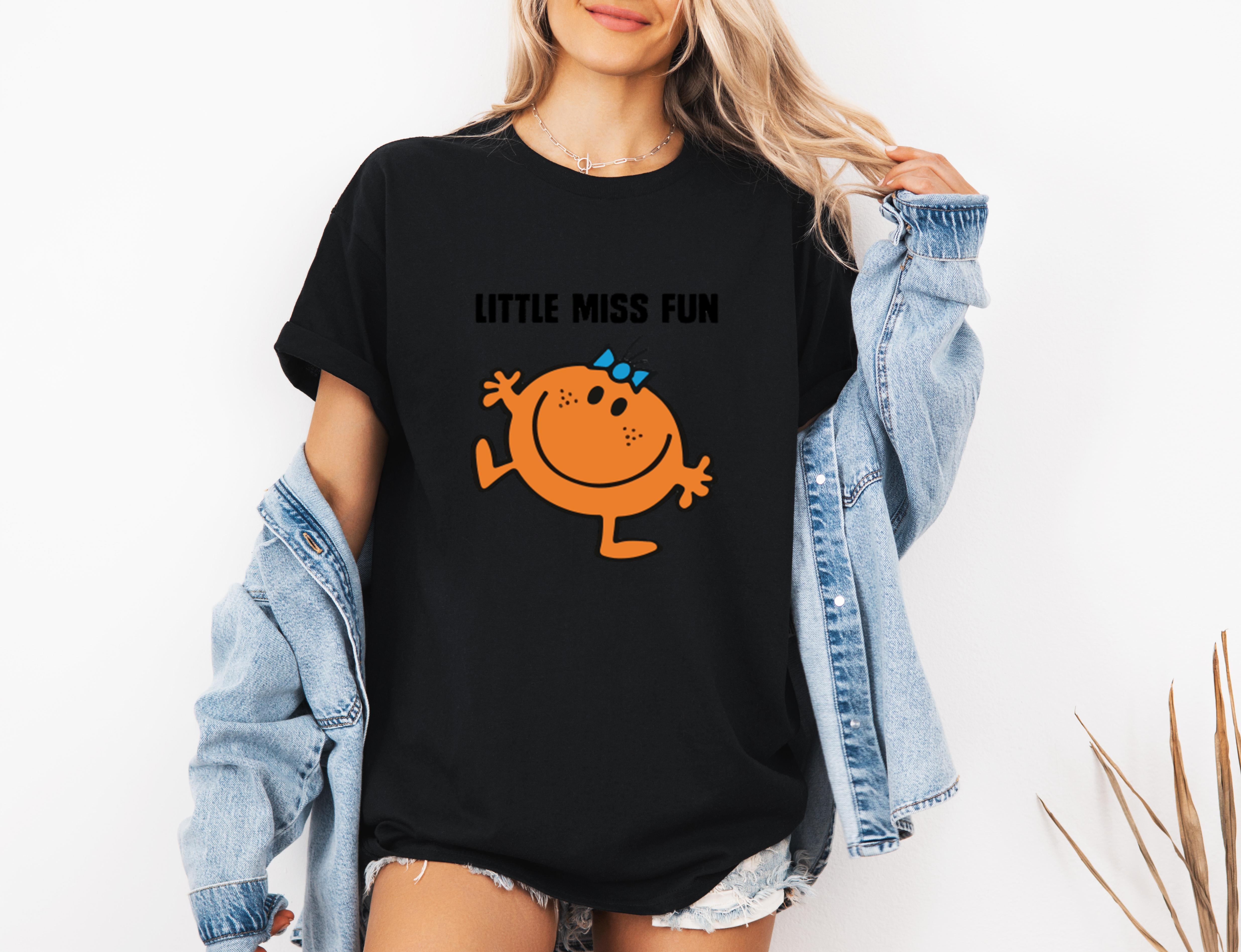 LITTLE MISS FUN Party Funny Character Book Nostalgia Meme Happy Good T ...