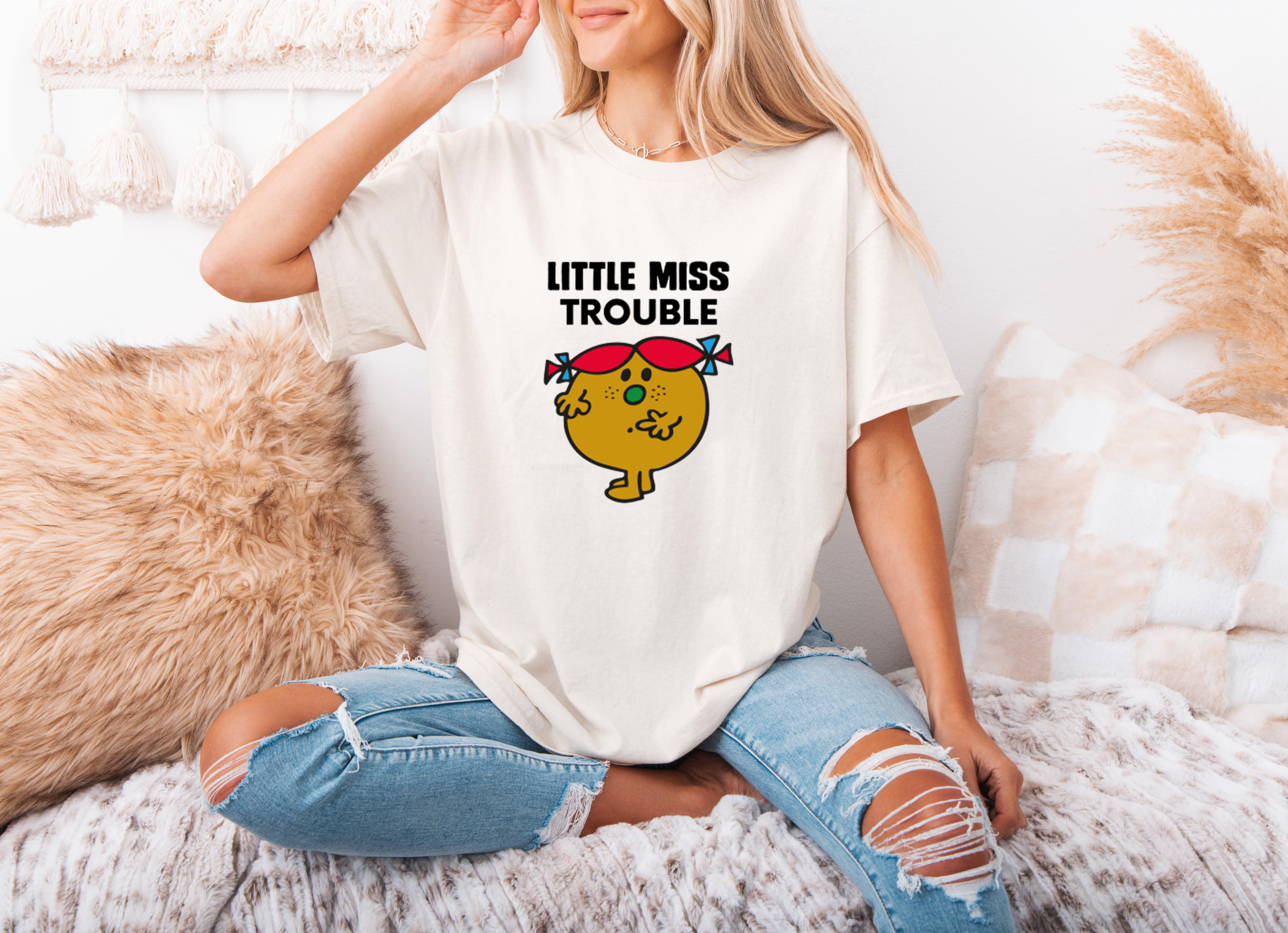 LITTLE MISS TROUBLE Mischievous Funny Character Book Nostalgia Meme T ...