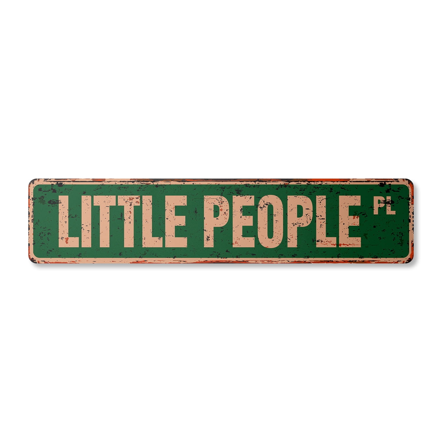 LITTLE PEOPLE Vintage Aluminum Street Sign short stature LPA rustic ...