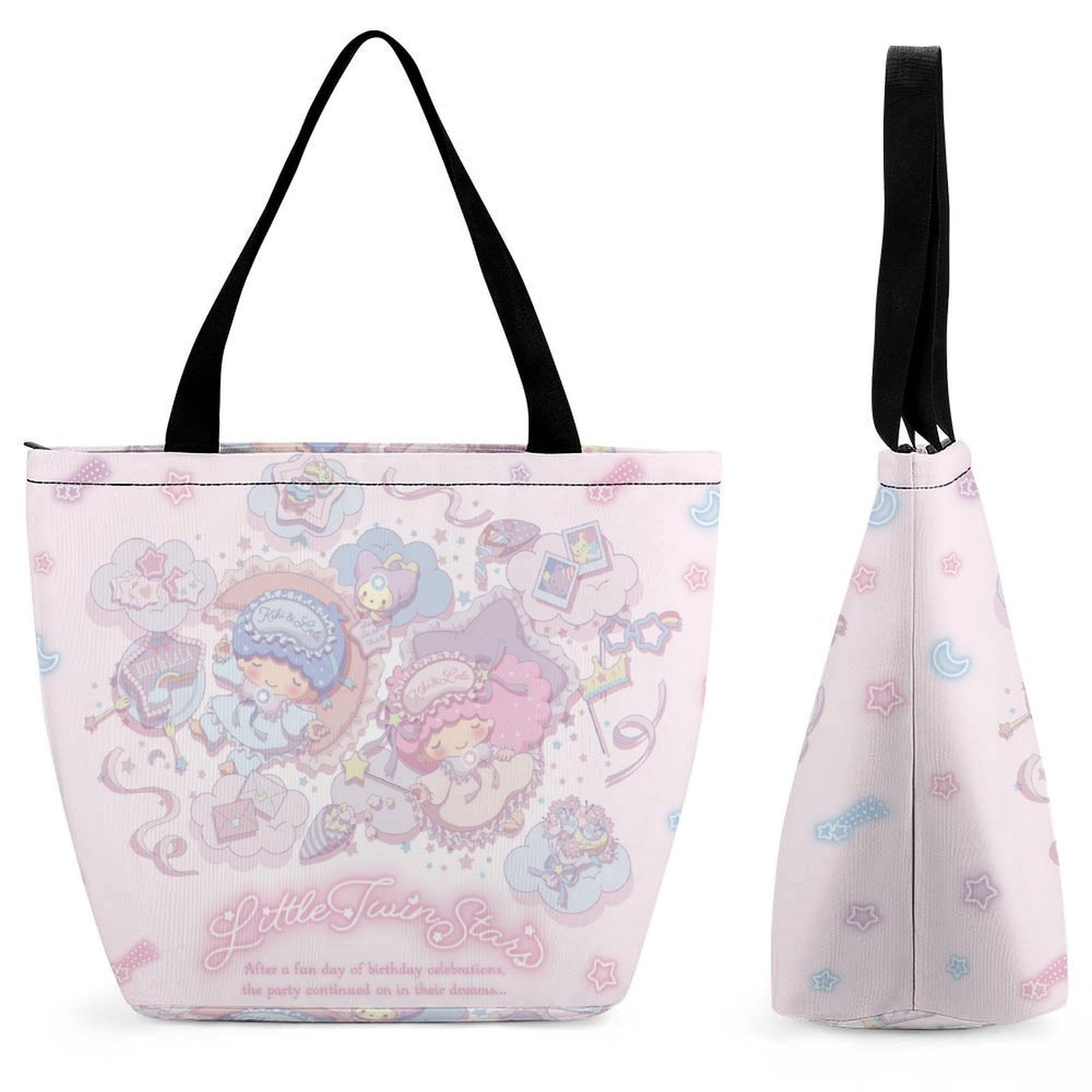 LITTLE TWIN STARS Handbag Anime Zipper Shopping Bag LITTLE TWIN STARS ...