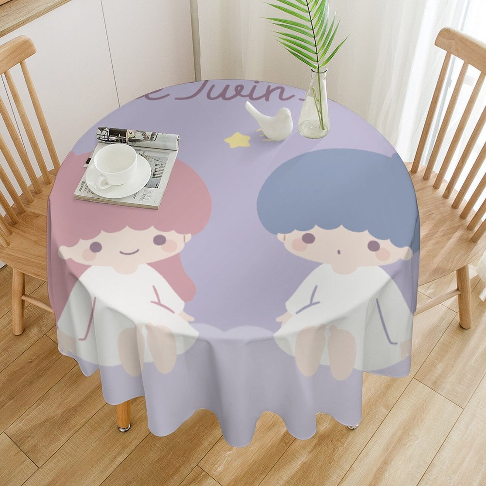 LITTLE TWIN STARS Tablecloth Anime for Dining Table Picnic Gift 50x50in ...