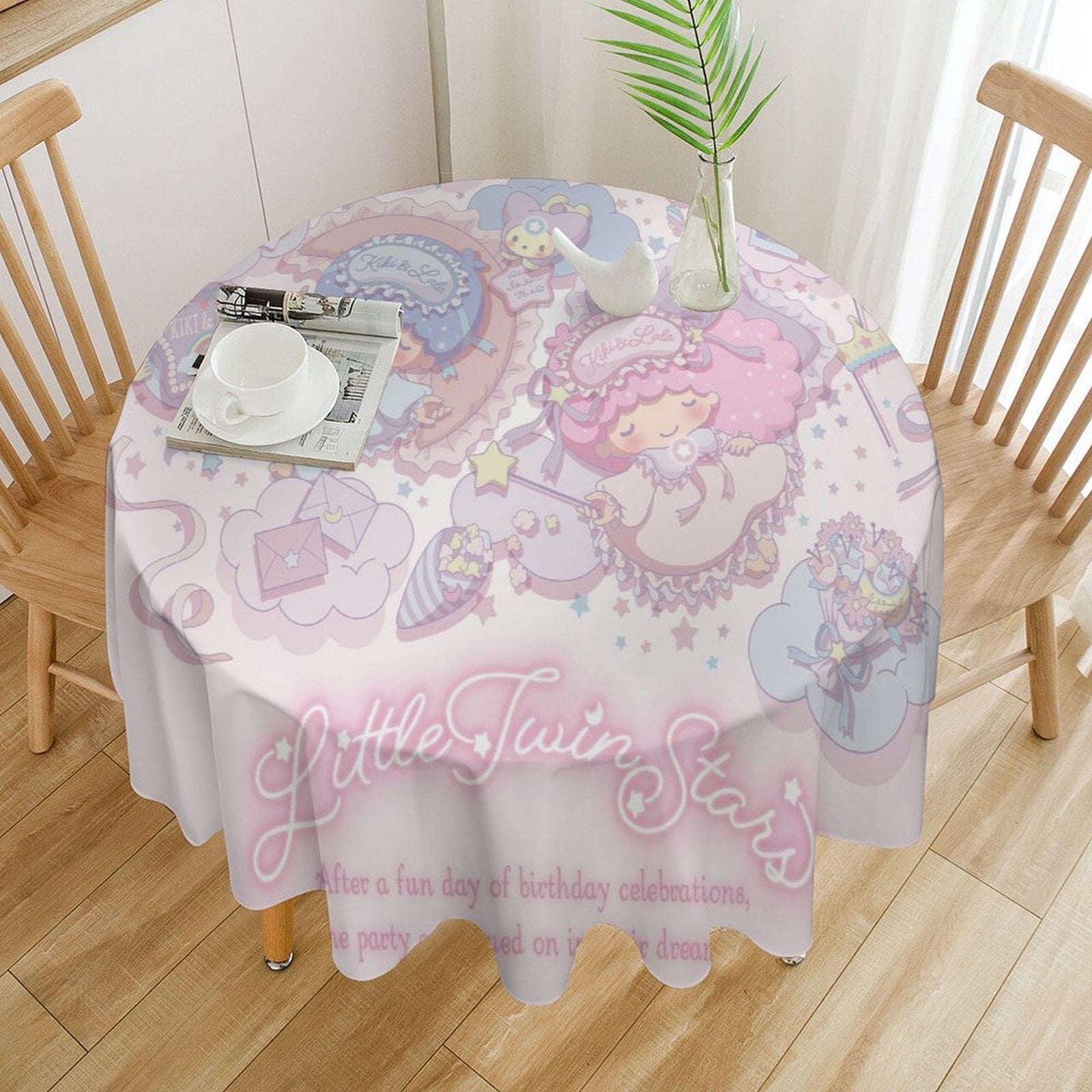 LITTLE TWIN STARS Tablecloth Anime for Dining Table Picnic Gift 60x60in ...
