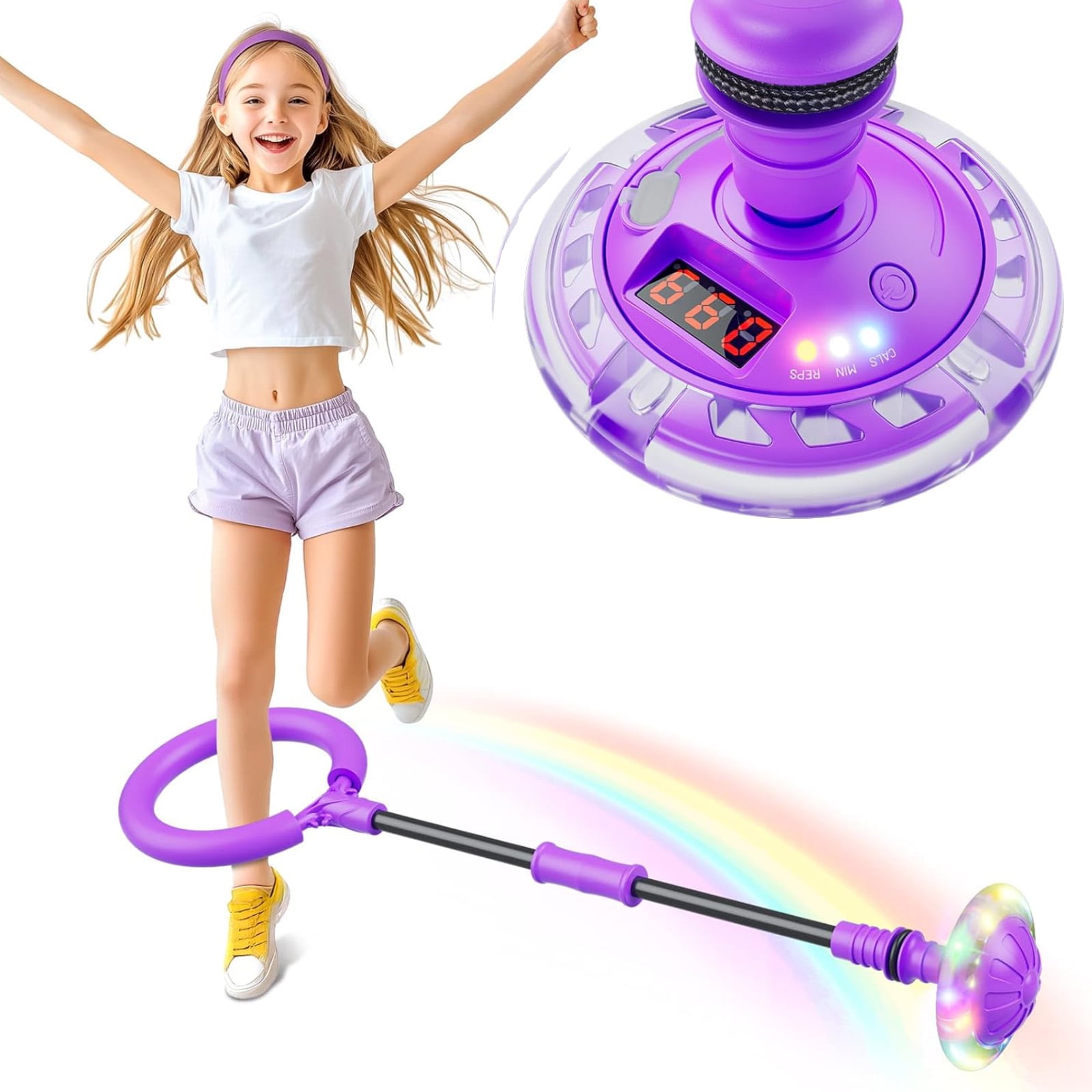 Skip Ball for Kids, Ankle Skip Ball Toy with Counter, Timer and Cal ...