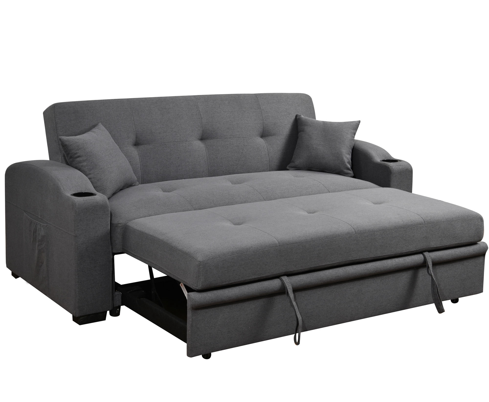 LITVZ 75-Inch Sleeper Sofa Couch with Pullout Bed Queen Size, 3 in 1 ...