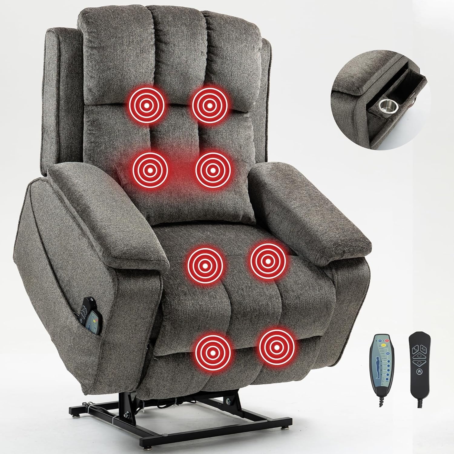 LITVZ Lift Recliner Chairs for Elderly, Oversized Power Lift Chair with ...