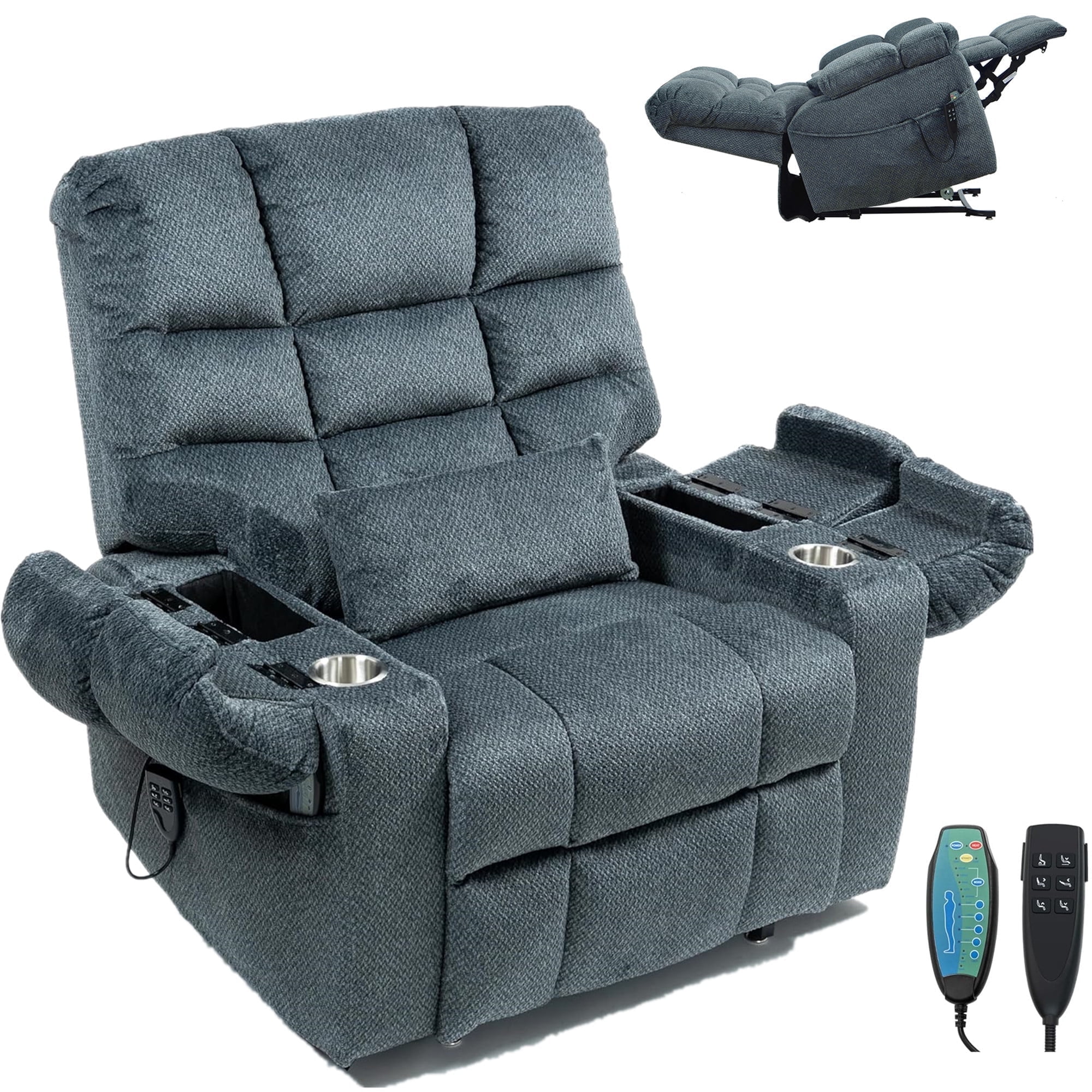 LITVZ Oversized Power Lift Recliner Big Man 400lbs, Extra Wide Recliner ...