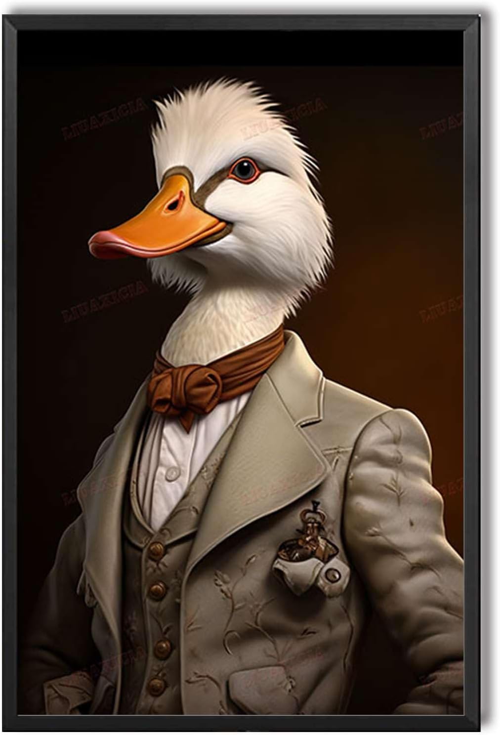 LIUAXICIA Canvas Prints Painting Funny Duck Wall Art Duck Poster Animal ...