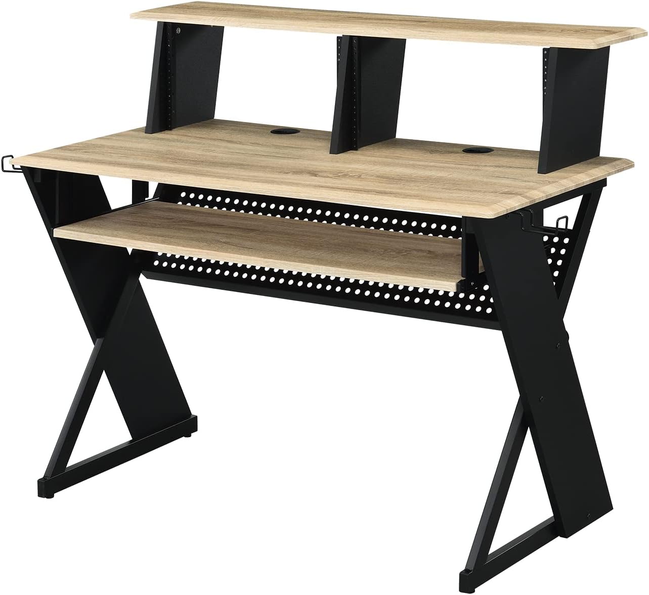 LIUBANGMY Furniture Rectangular Music Desk Table with Earphone Rack ...