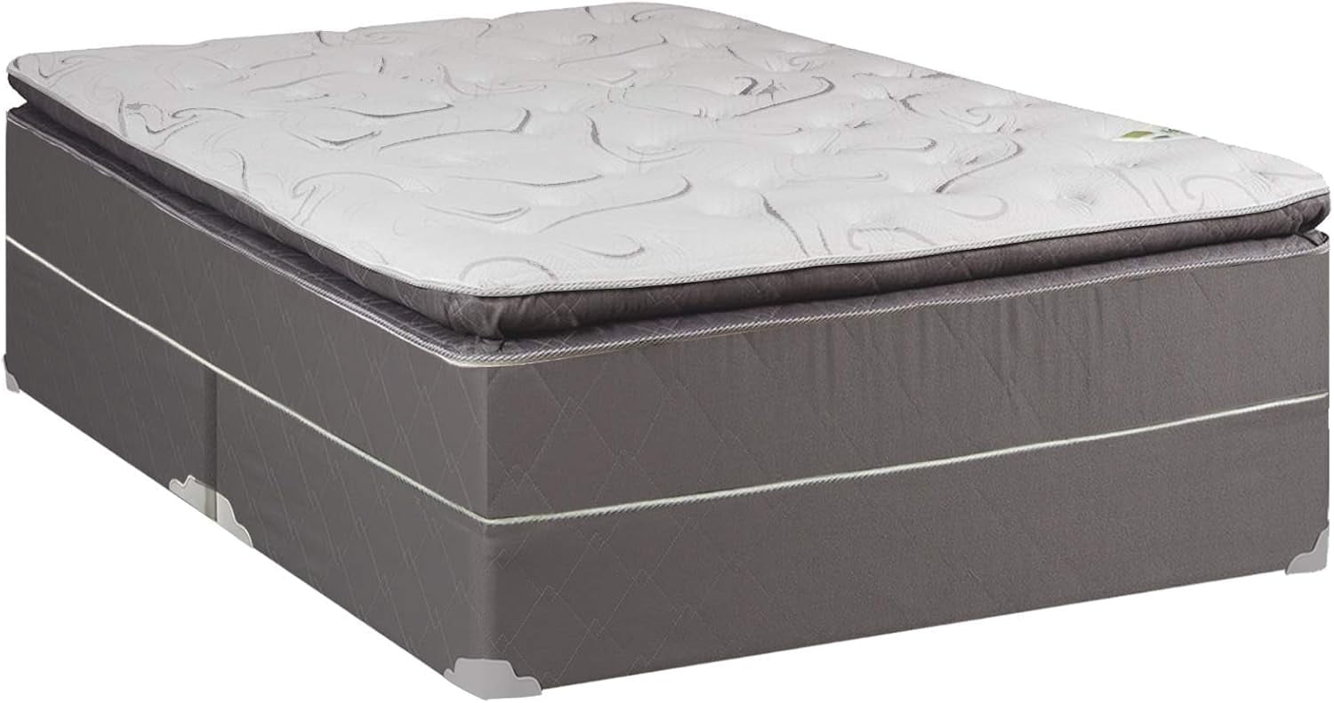 LIUBANGMY Soft Foam Encased Hybrid Pillowtop Innerspring Mattress and 8 ...