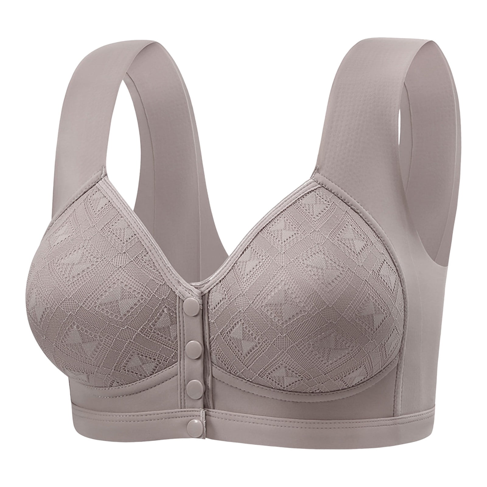 LIUCZHIOP Seamless Ice Silk Bra for Women Front Closure Push-Up Fixed ...