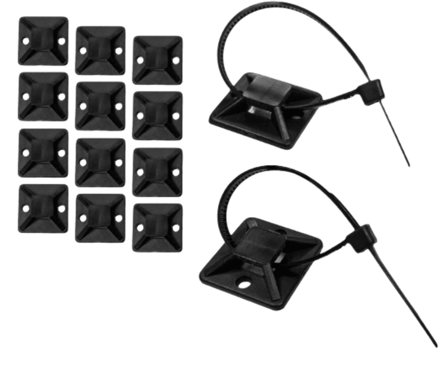 LIUDANZZ 100 Pcs Setber Wire Zip Tie Mounts with 6" Zip Ties,Outdoor ...