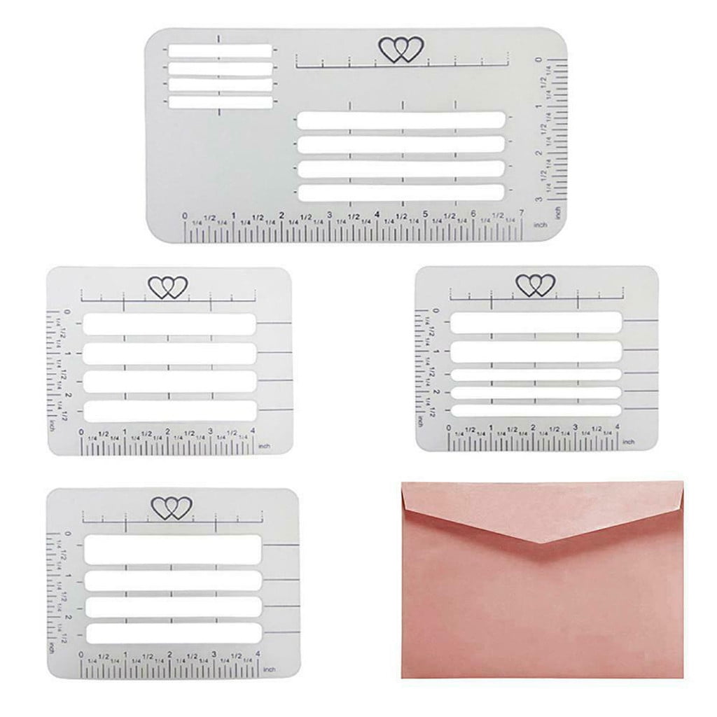 LIUDANZZ 4Pcs Letter Envelope Addressing Stencil Envelope Addressing ...