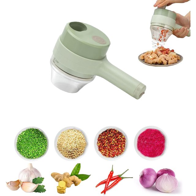 LIUDANZZ Electric Vegetable Cutter Set - 4 in 1 Portable,Rechargeable ...