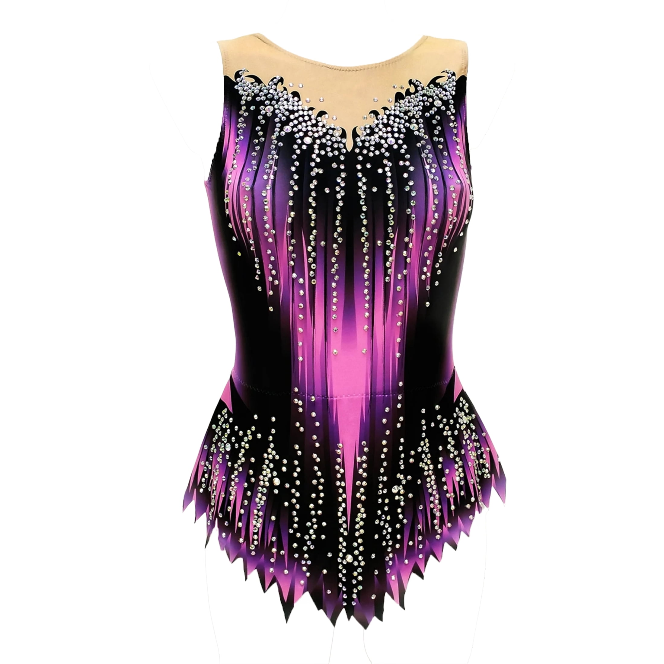 LIUHUO Custom Women Girls Artistic Gymnastics Leotard Purple Black ...