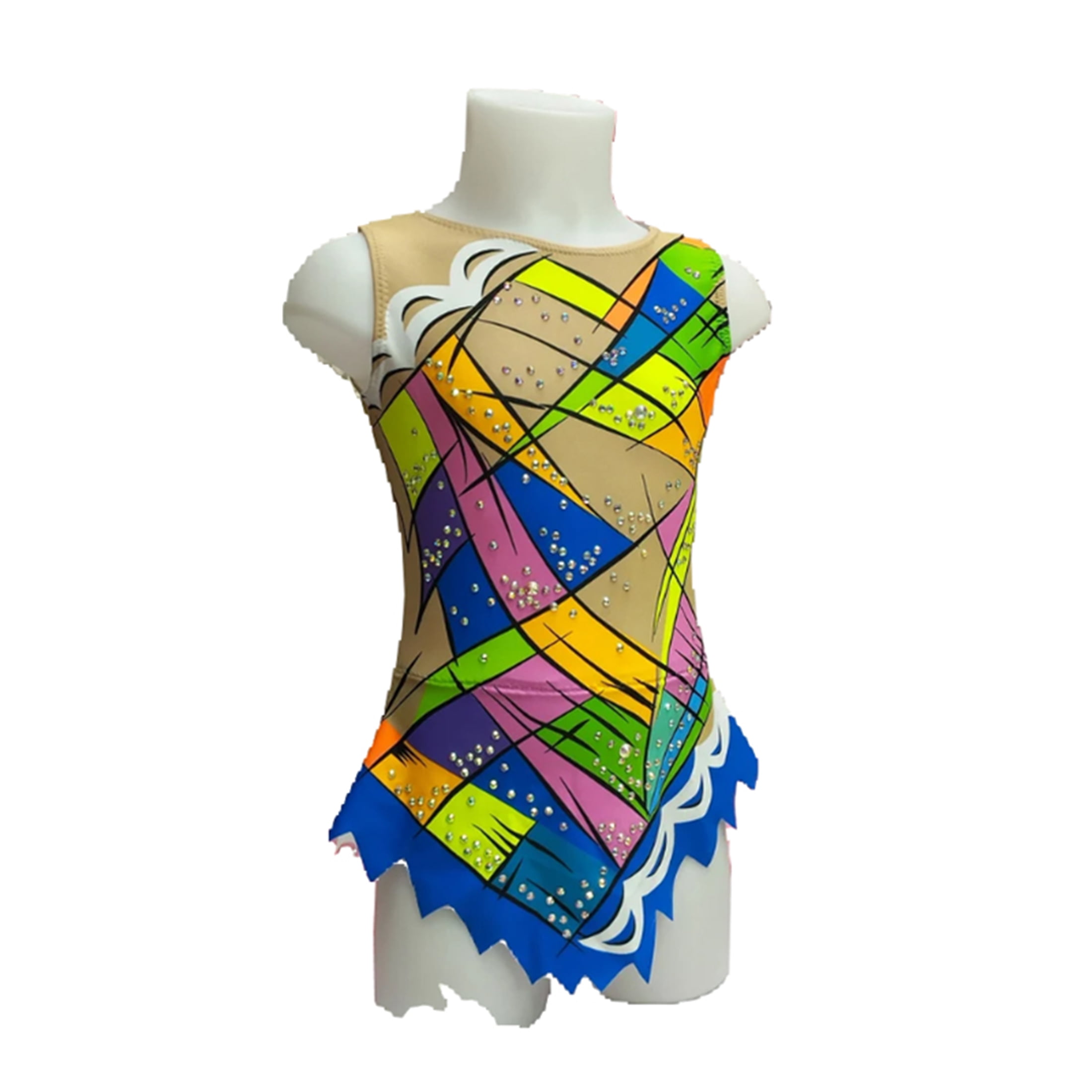 LIUHUO Customizable Rhythmic Gymnastics Leotard Colorful Geometric Design Ideal Women Girls ...