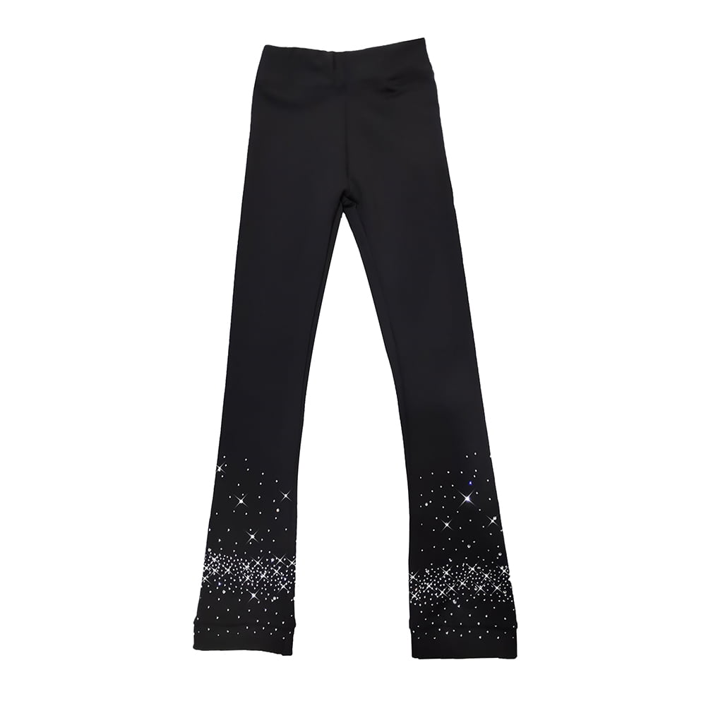 LIUHUO Girls Ice Figure Skating Pants Black Skate Pants for Practice ...