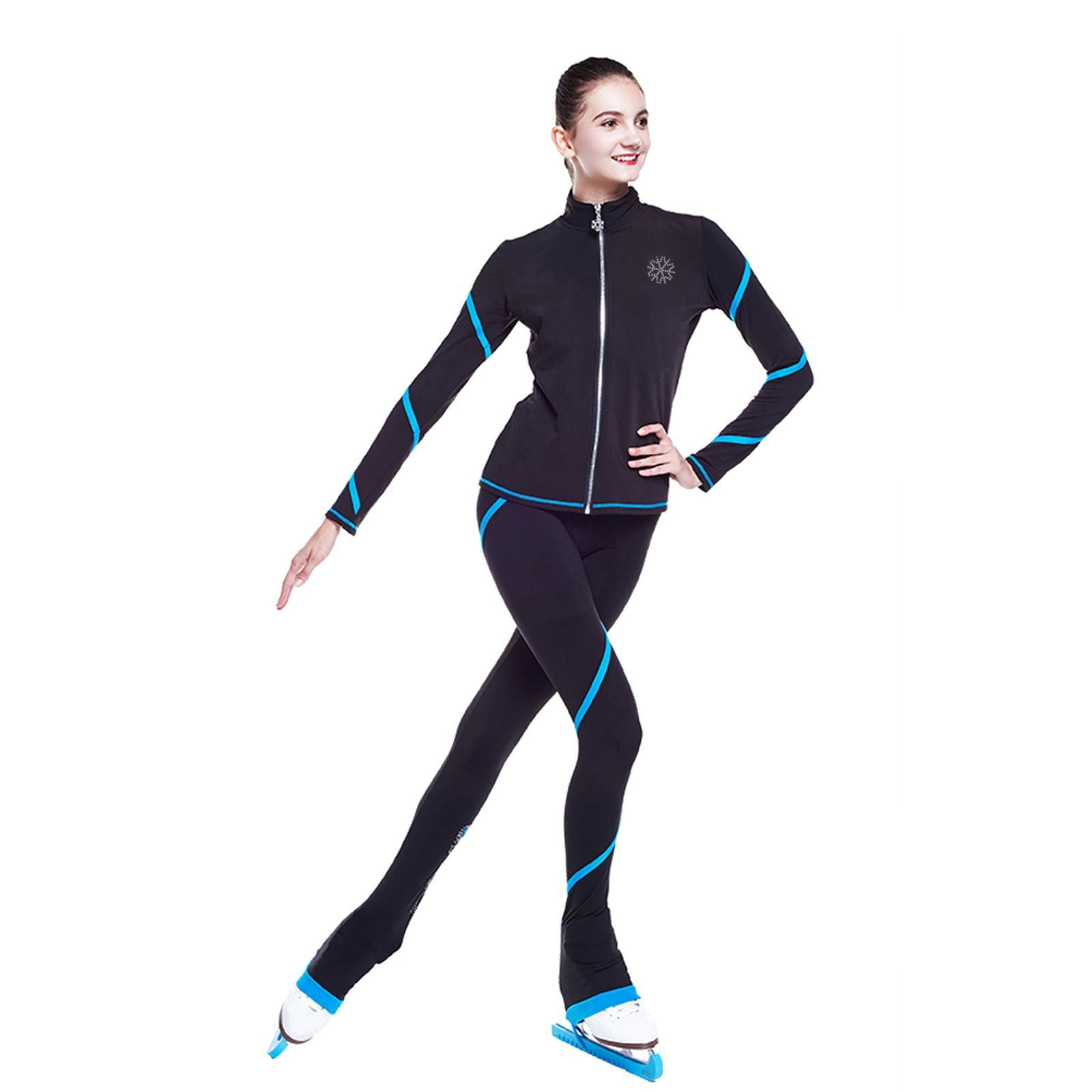 LIUHUO Ice Skating Pants Jackets Girls Women Soft Skate Coat Fleece Skiing Training Leggings ...