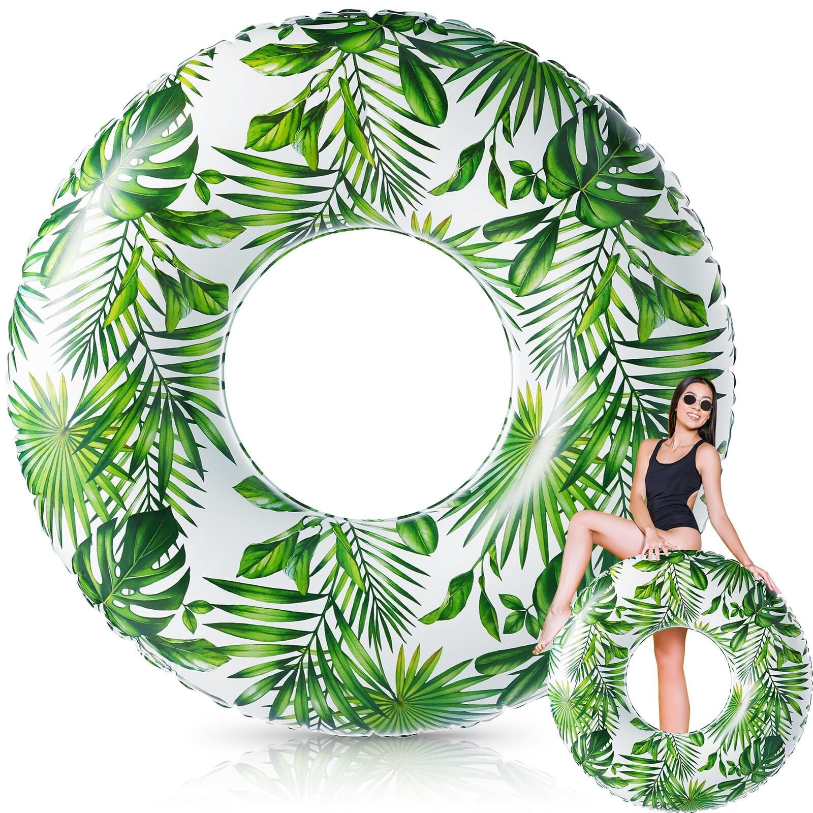LIUJUAN 1 Pcs Jumbo Swimming Ring Pool Float 47.24 Inch Inflatable ...
