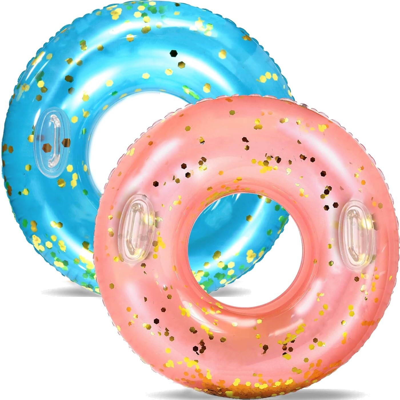 LIUJUAN 2PCS Extra Large Adult Hawaiian Swimming Rings 48 Inch Pool ...