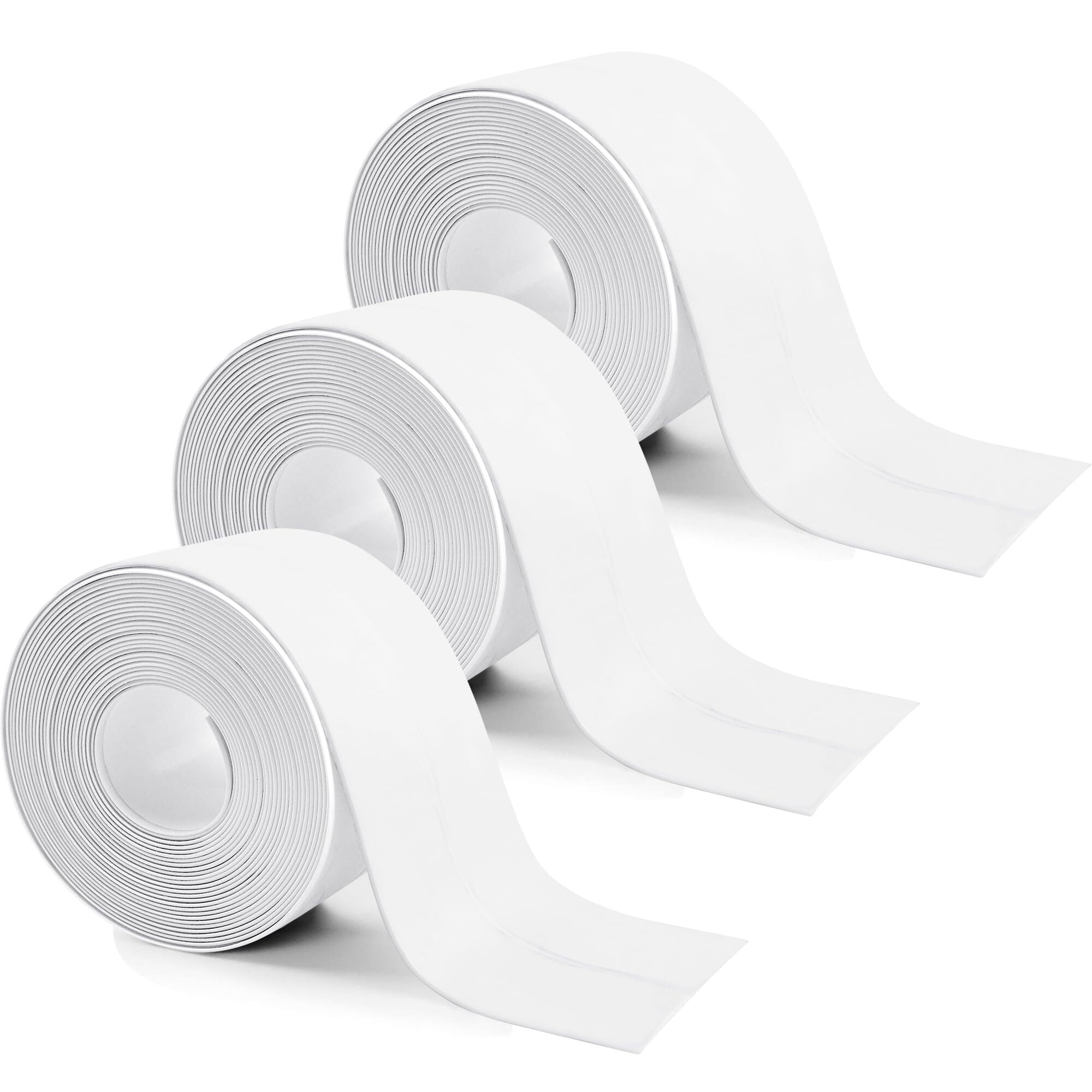 LIUJUAN 3 Rolls 10.5 Feet Caulk Tape Toilet Caulking Strip Self ...