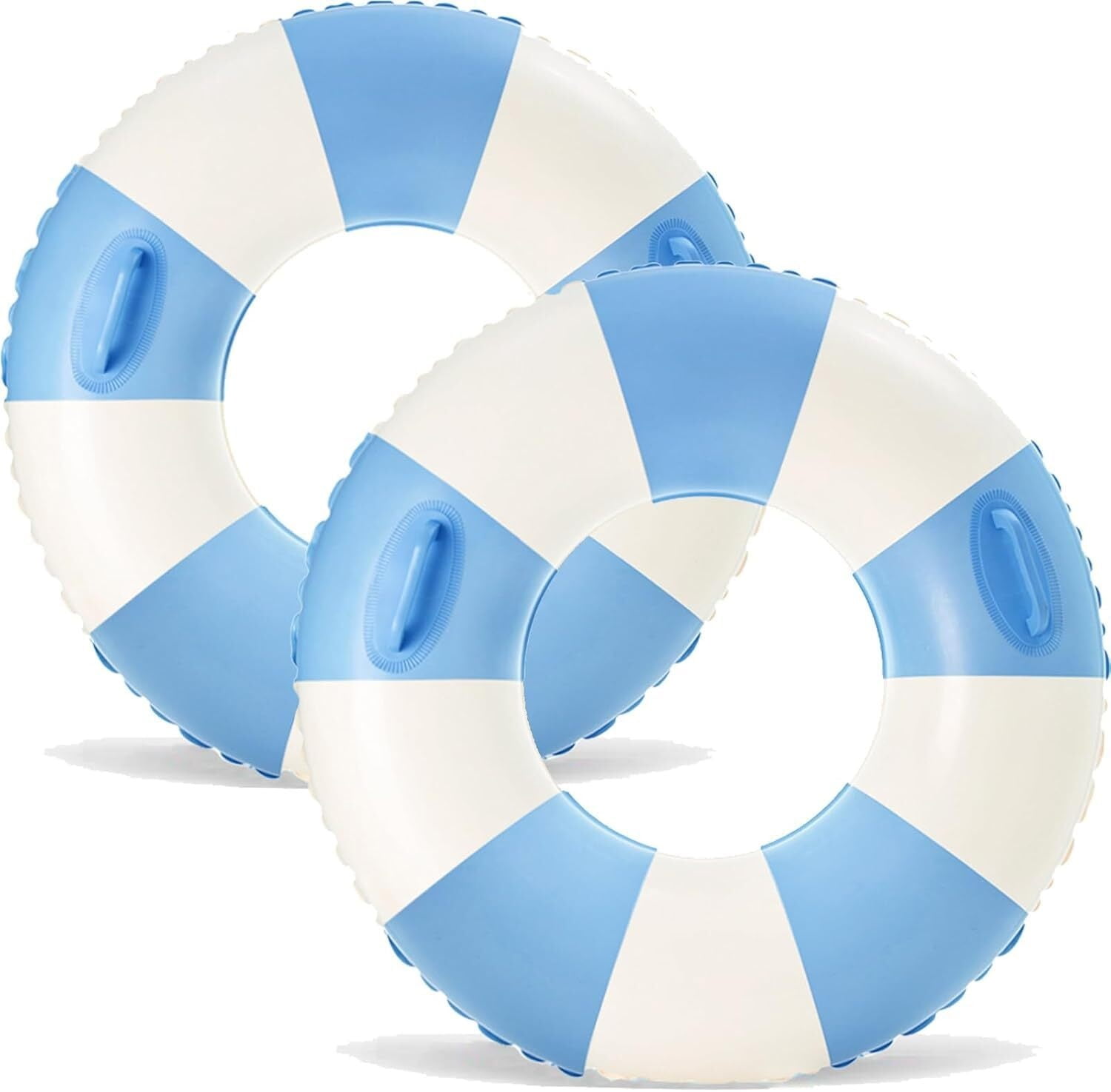 LIUJUAN 47 Inch Inflatable Pool Floats Adults- 2 Pack Blue Floaties ...