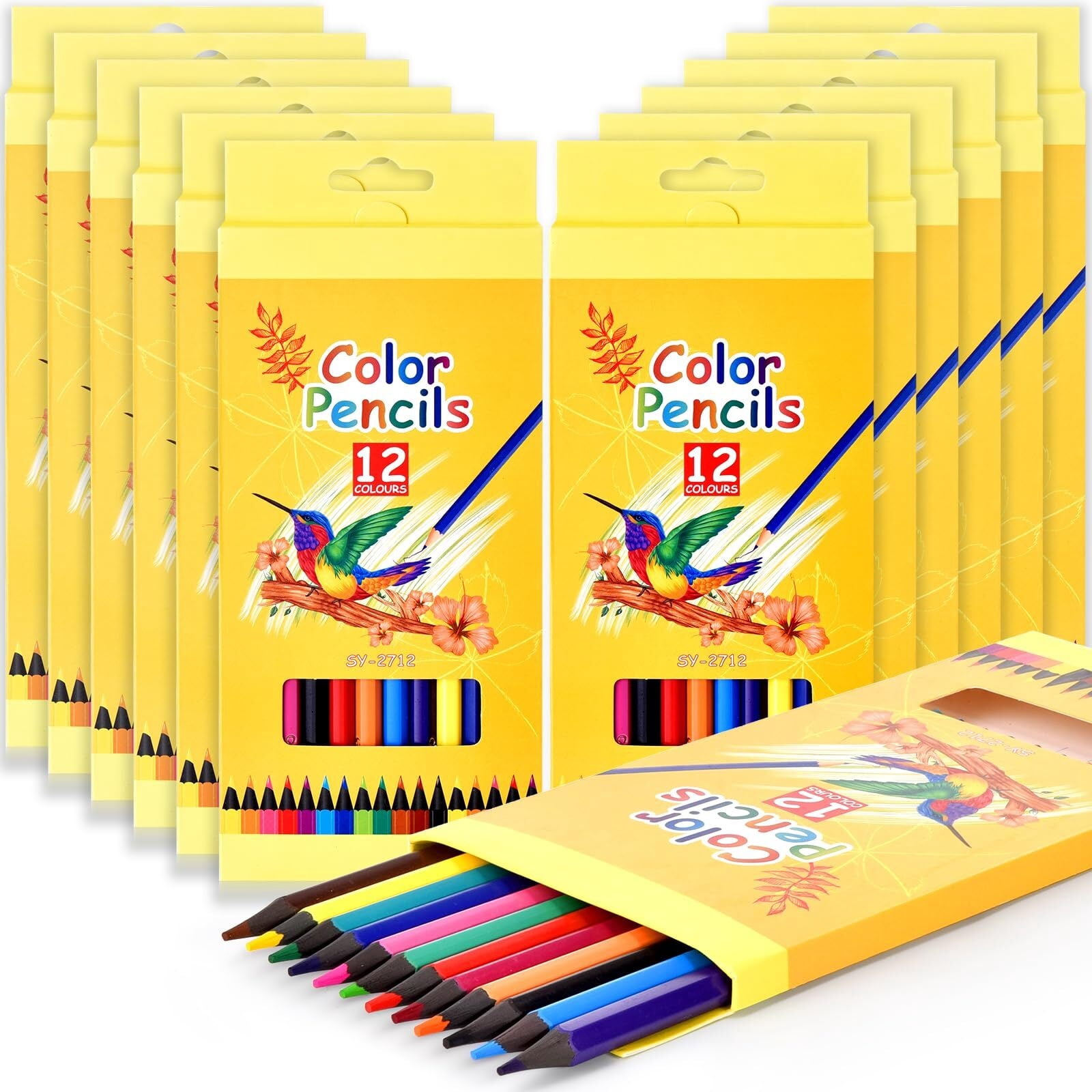 LIUJUAN Colored Pencils Bulk,144 Count Colored Pencils for Kids, 12 ...