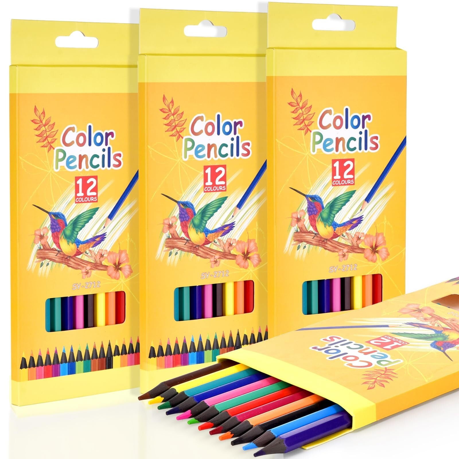 LIUJUAN Colored Pencils Bulk,48 Count Colored Pencils for Kids, 4Packs ...