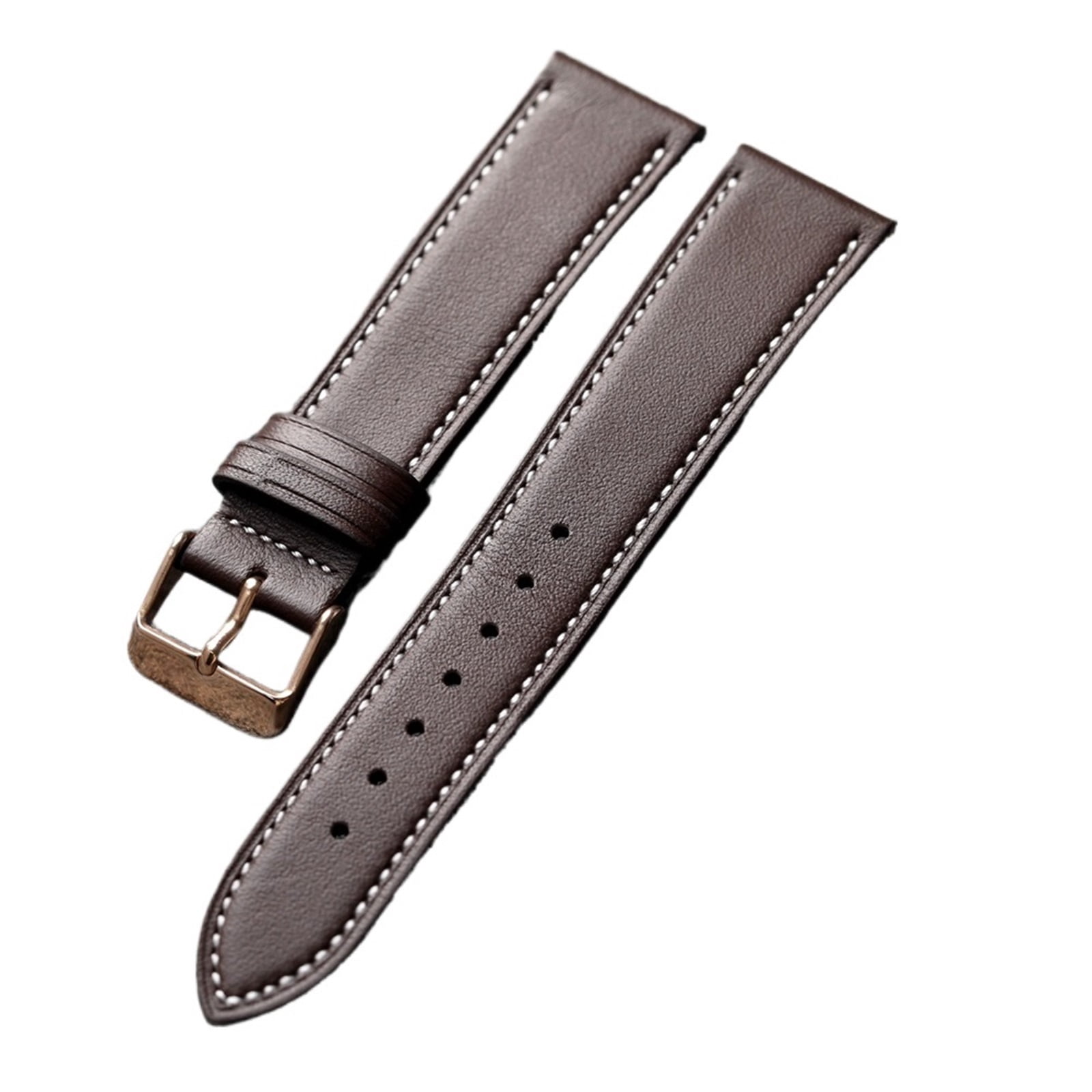 LIUJUAN Handmade Soft Brown and Black Head Cowhide Strap, 18 19 20 21 ...