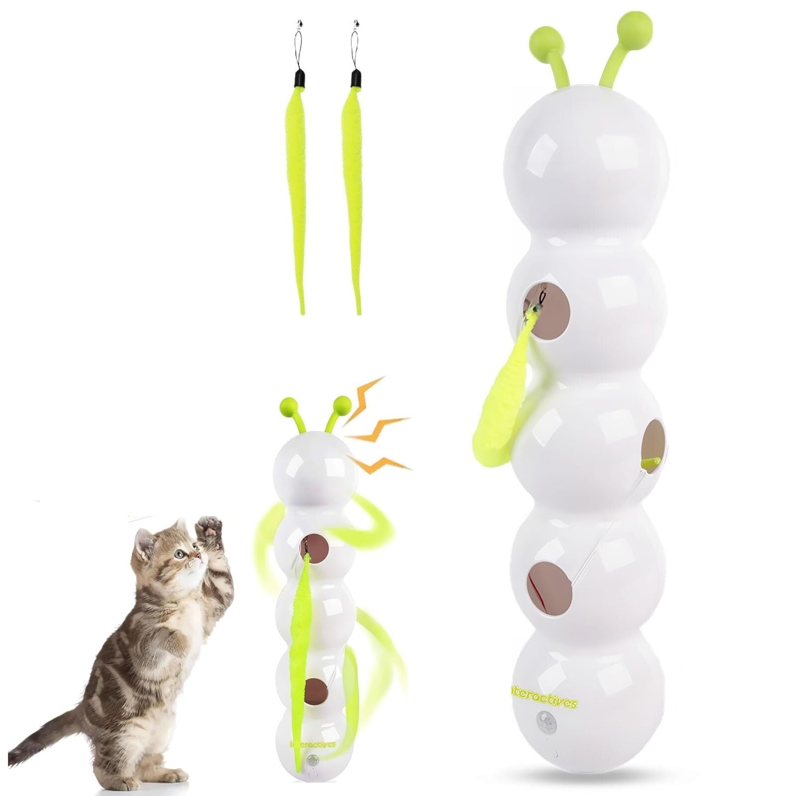 LIUJUAN Whirlie Cat Toy, Happy Luna Cat Toy, Whirlie Smart Motion Cat ...