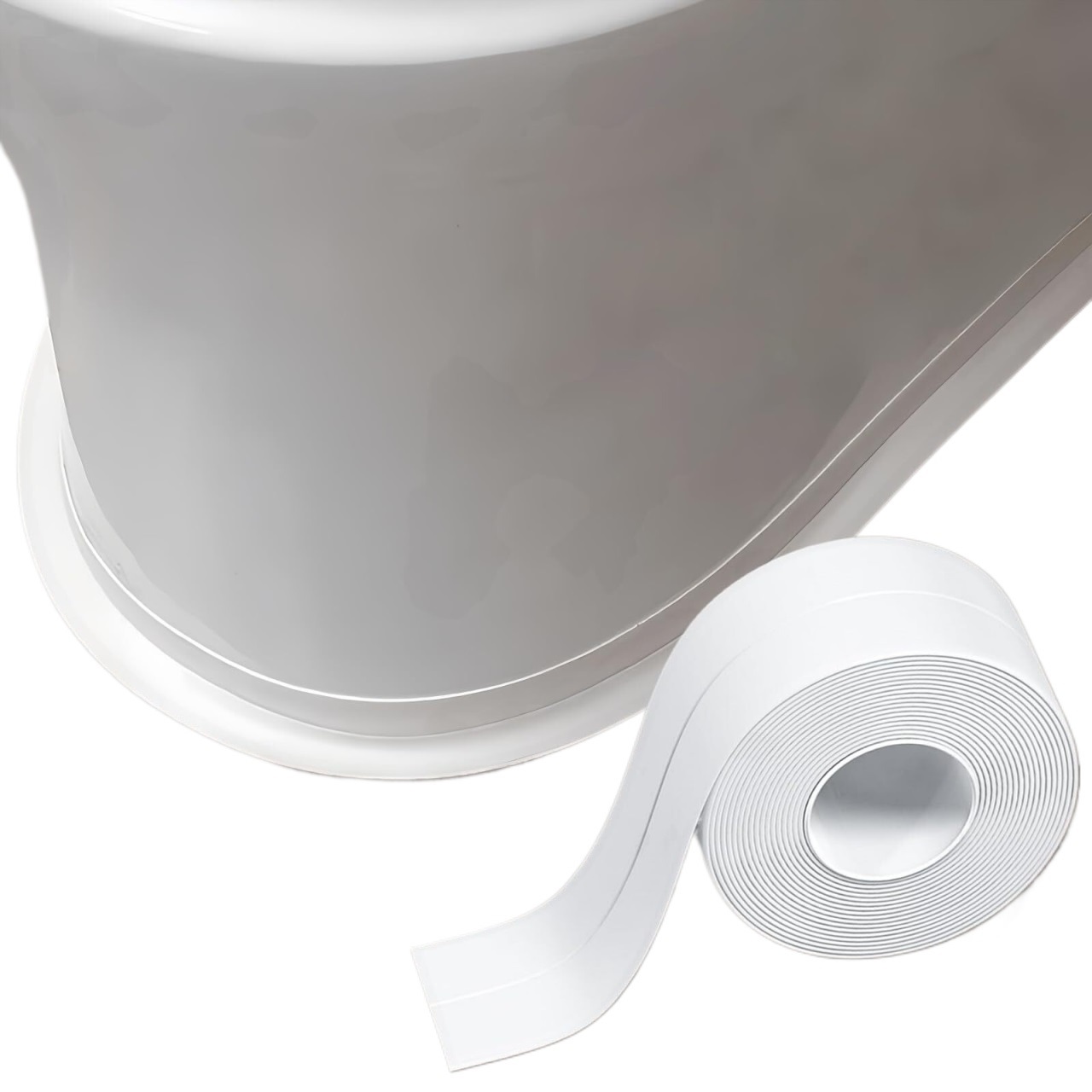 LIUJUAN White Caulk Tape Waterproof Self Adhesive, PVC Self Adhesive ...
