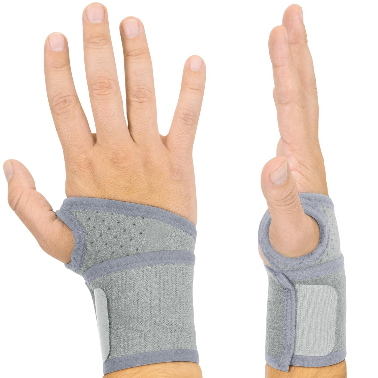 LIUJUAN Wrist Wrap Braces (2 Pack) - Tendonitis Support for Carpal ...