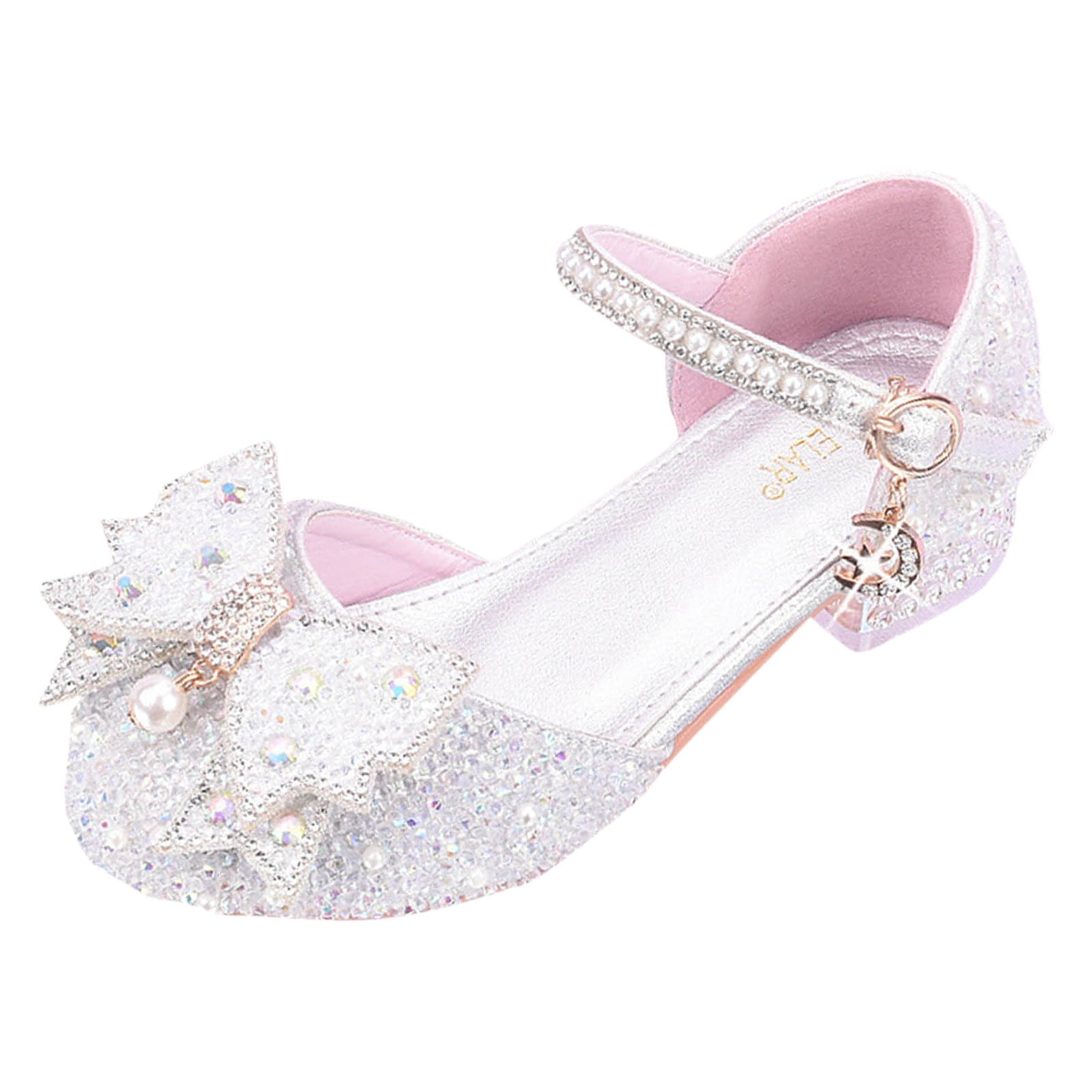 LIUJUNSHOP Girls Dress Shoes Low Heel Princess Shoes Wedding Party Mary ...