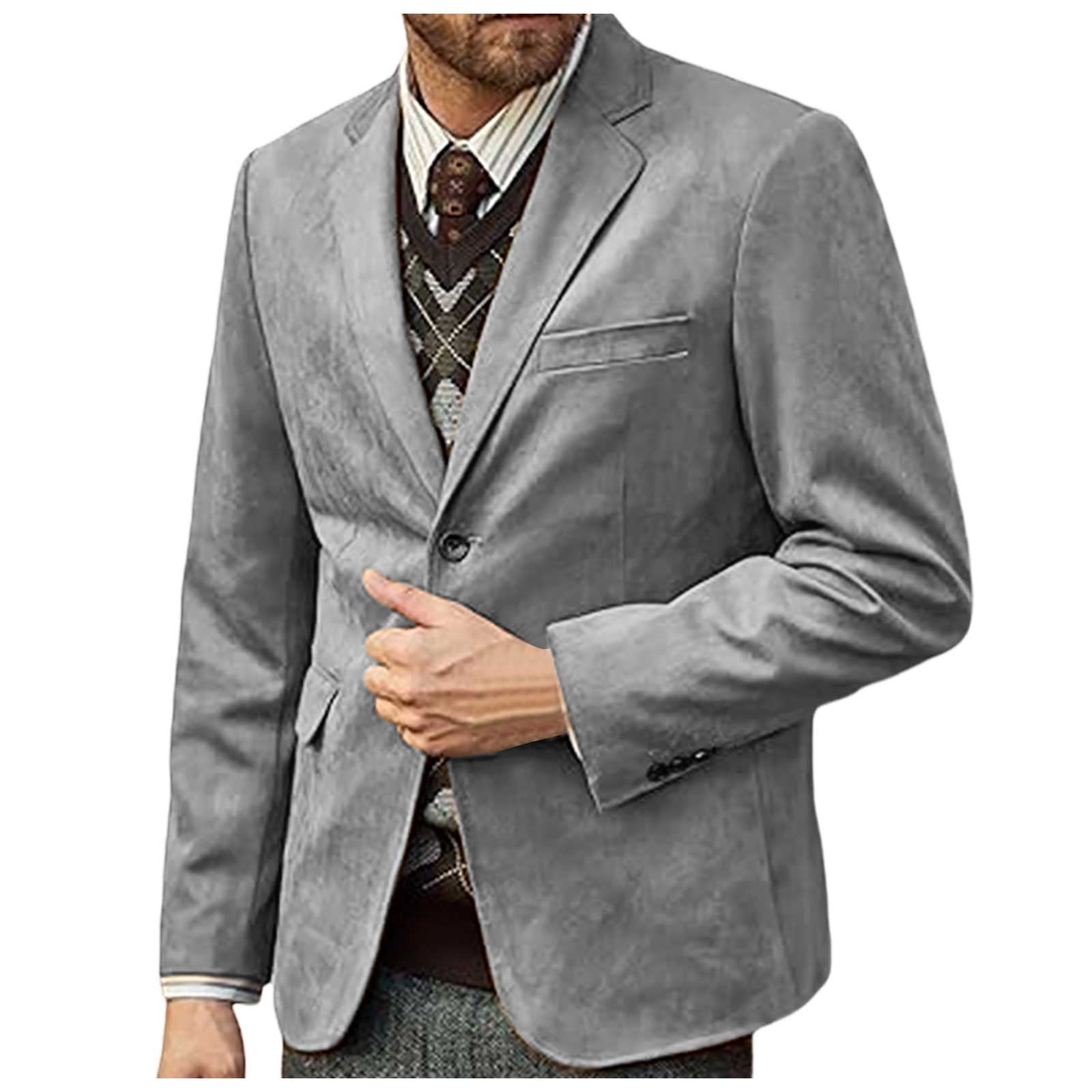 LIUJUNSHOP Men's Sport Coat Blazer Men's Business Casual Fashion Suit ...