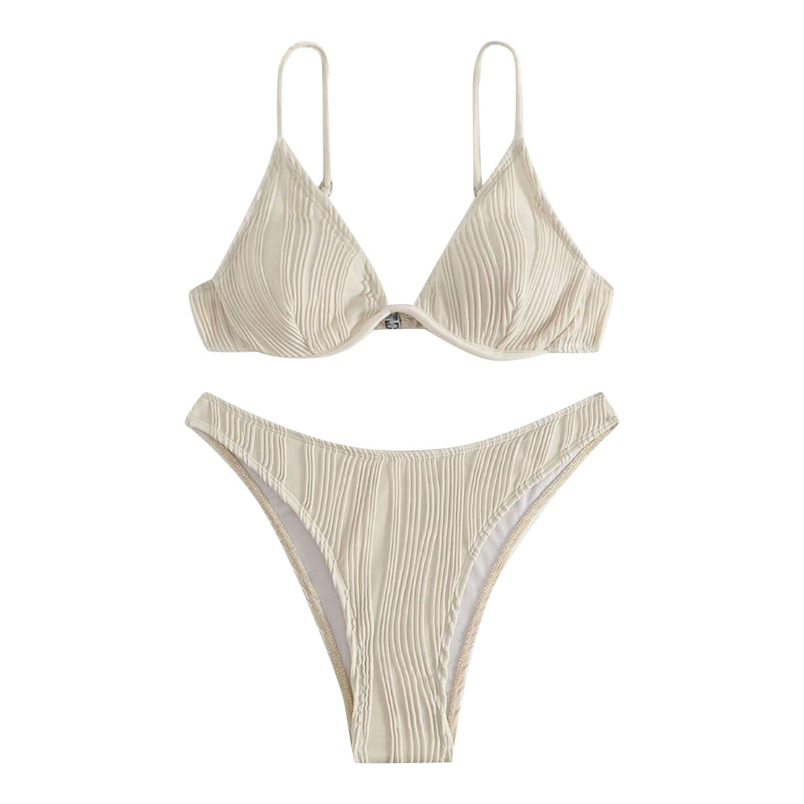 LIUJUNSHOP Women Two Piece Swimsuit Halter Triangle Hollow Out Bathing ...