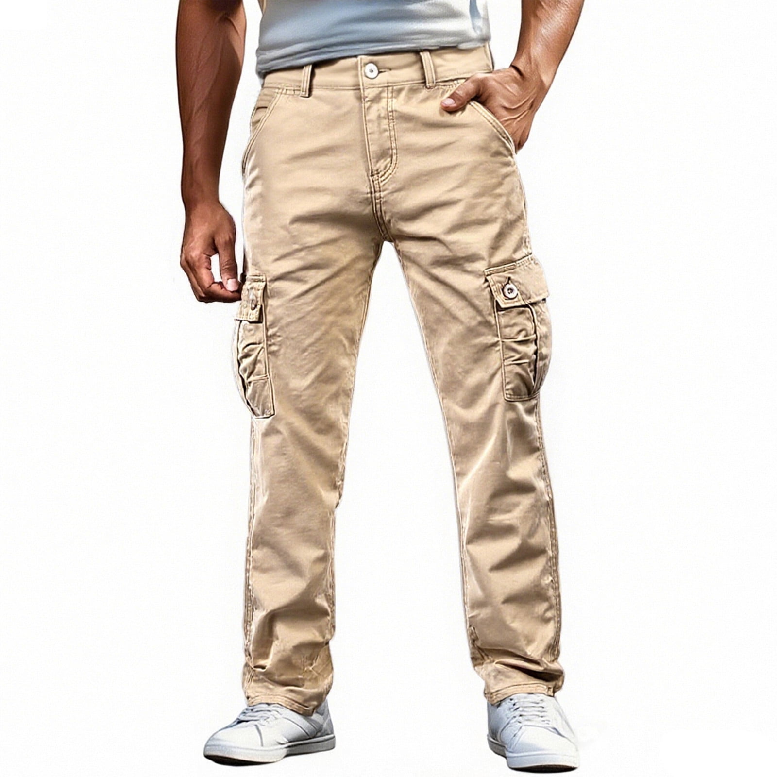 LIUJUNSHOP Workwear Cargo Pants for Men Men's Cargo Work Pants with ...