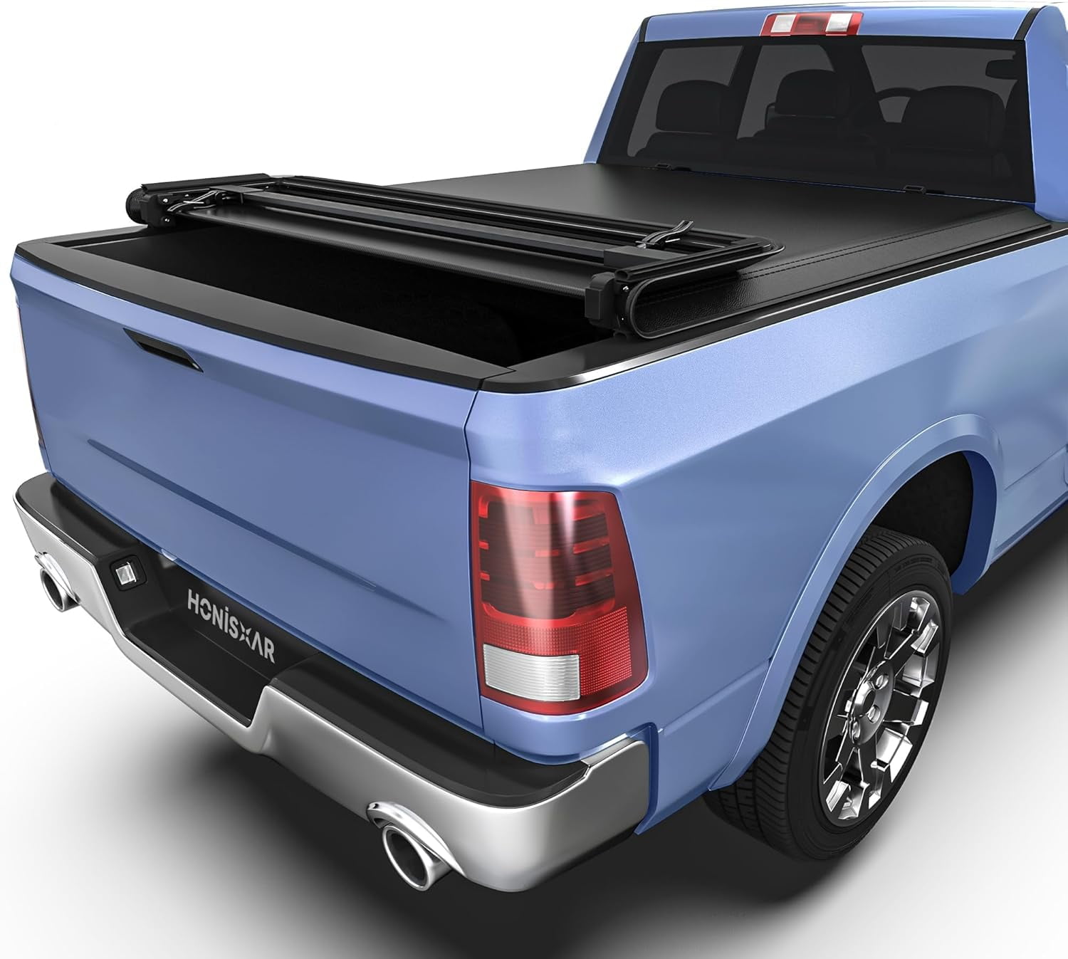 LIUYANG Soft Quad-fold Tonneau Cover Fit for Dodge Ram 1500 2009-2025 ...
