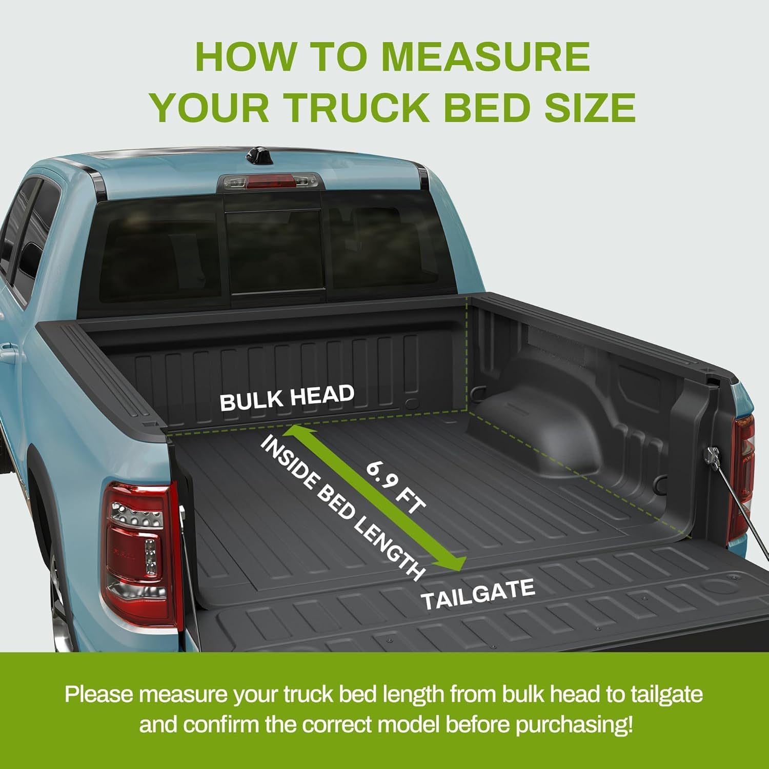 LIUYANG Soft Roll Up Truck Bed Tonneau Cover Compatible with 2020 2021 ...