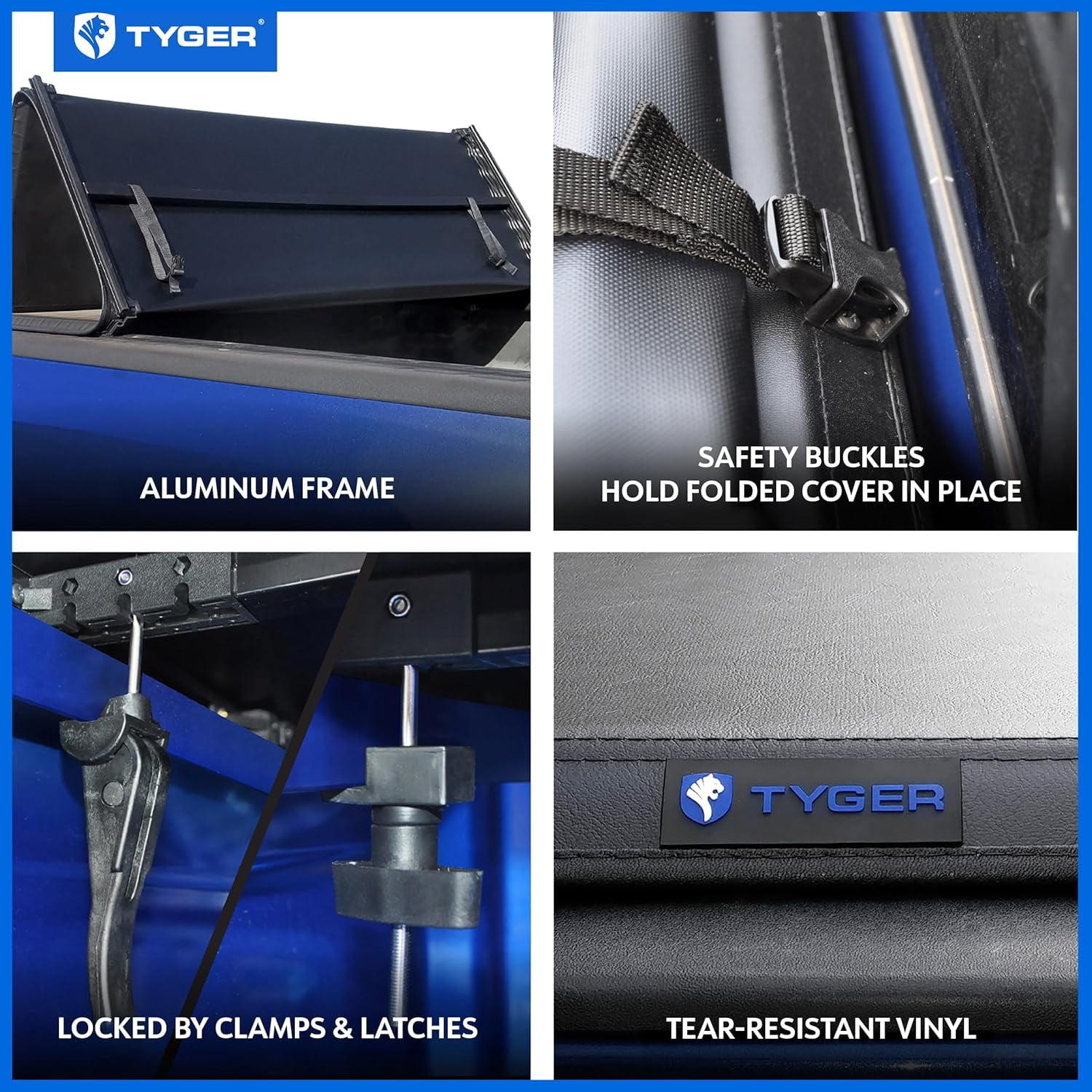 LIUYANG T3 Soft Tri-fold Truck Bed Tonneau Cover Compatible with 2024 ...