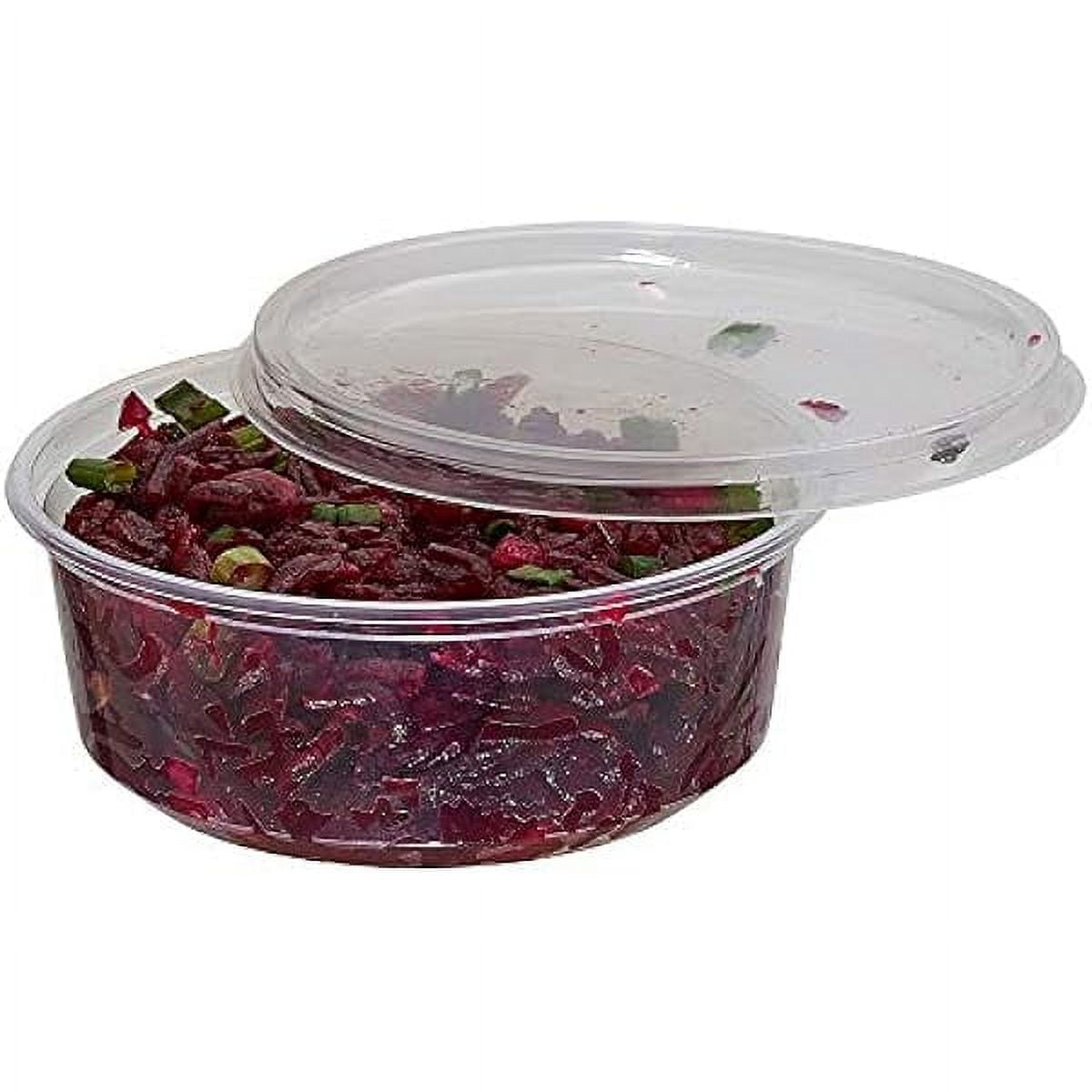 LIUYUDIY (100 Pack) 8 oz Deli Containers with Lids Combo, BPA-Free ...