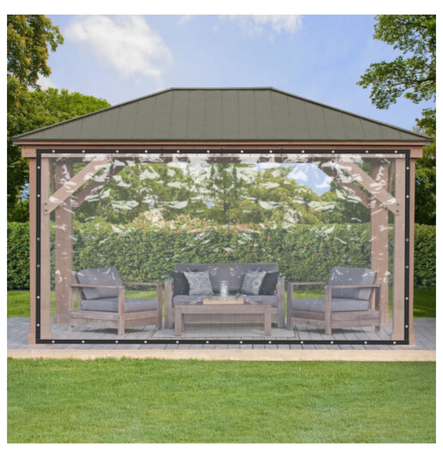 LIUYUDIY 8*20FT Heavy Duty Industrial PVC Vinyl Clear Curtain Walls ...