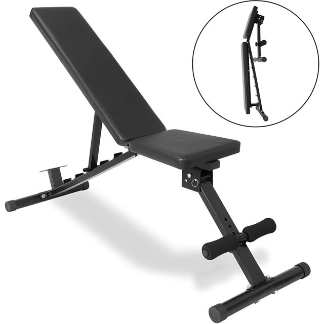 LIUYUDIY Adjustable Weight Bench, Workout Bench for Full Body, Foldable ...