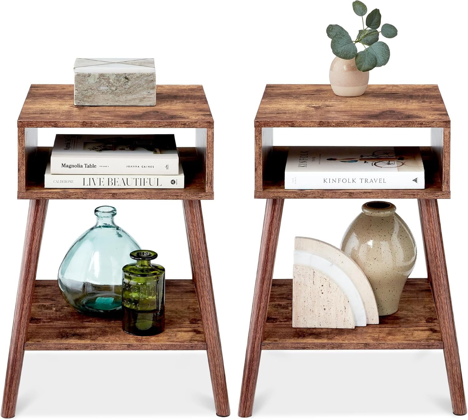 LIUYUDIY Products Mid-Century Modern End Table Set of 2, Side Accent ...